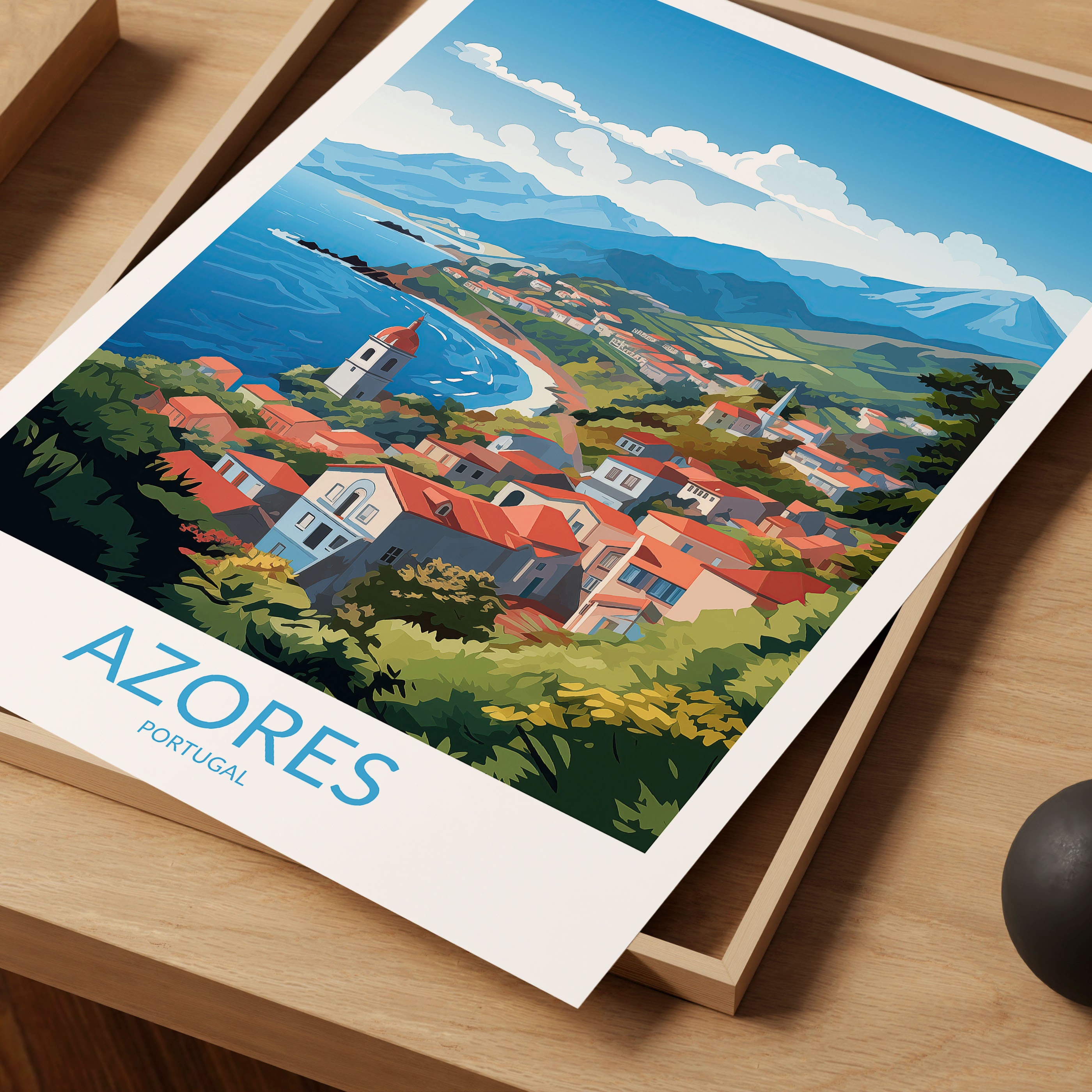 Azores Print No 2, Azores Poster, Azores Wall Art, Azores Art Print ...
