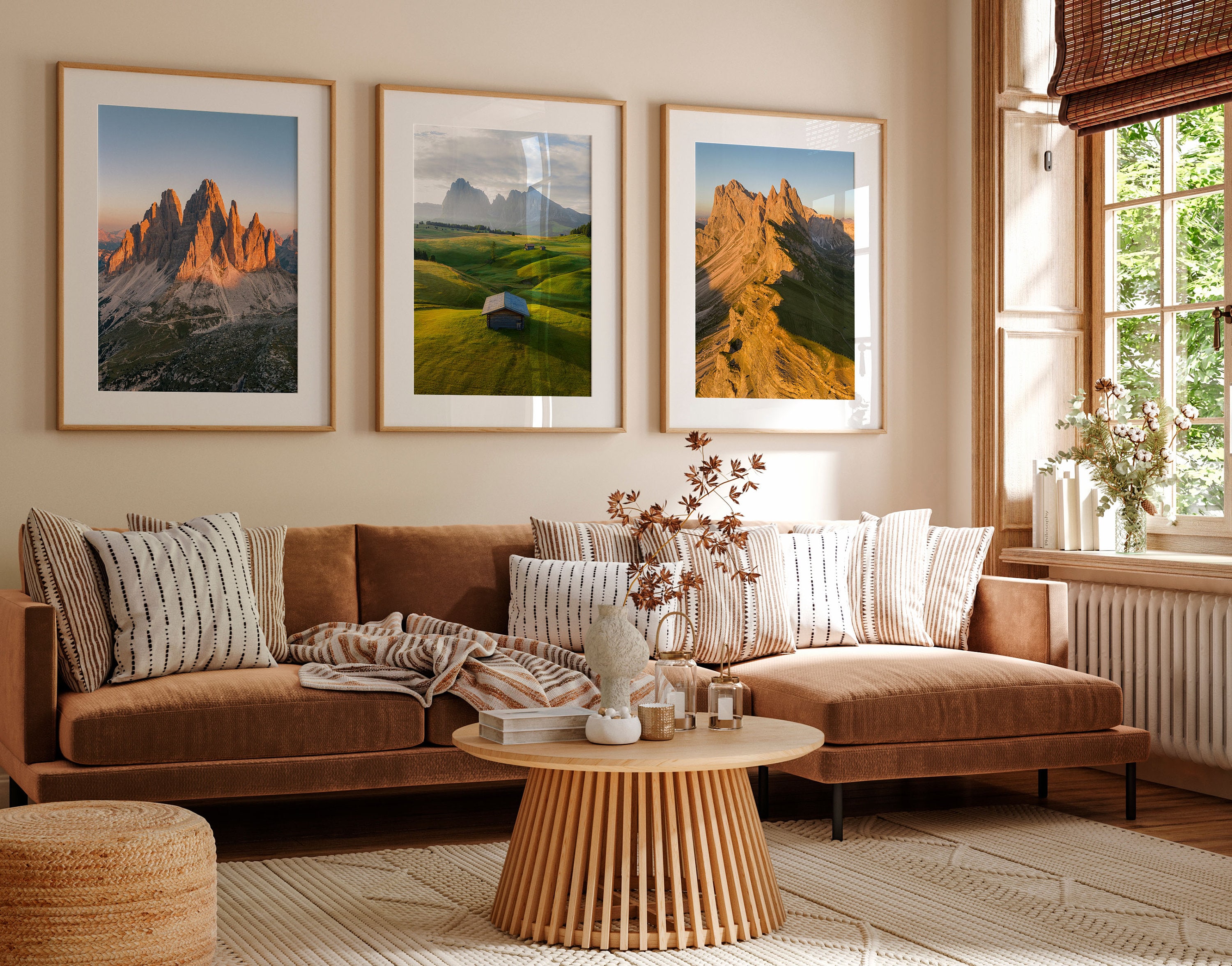 Dolomites Set of 3 Prints, Italy Wall Art, Seceda, Tre Cime Di Lavaredo ...