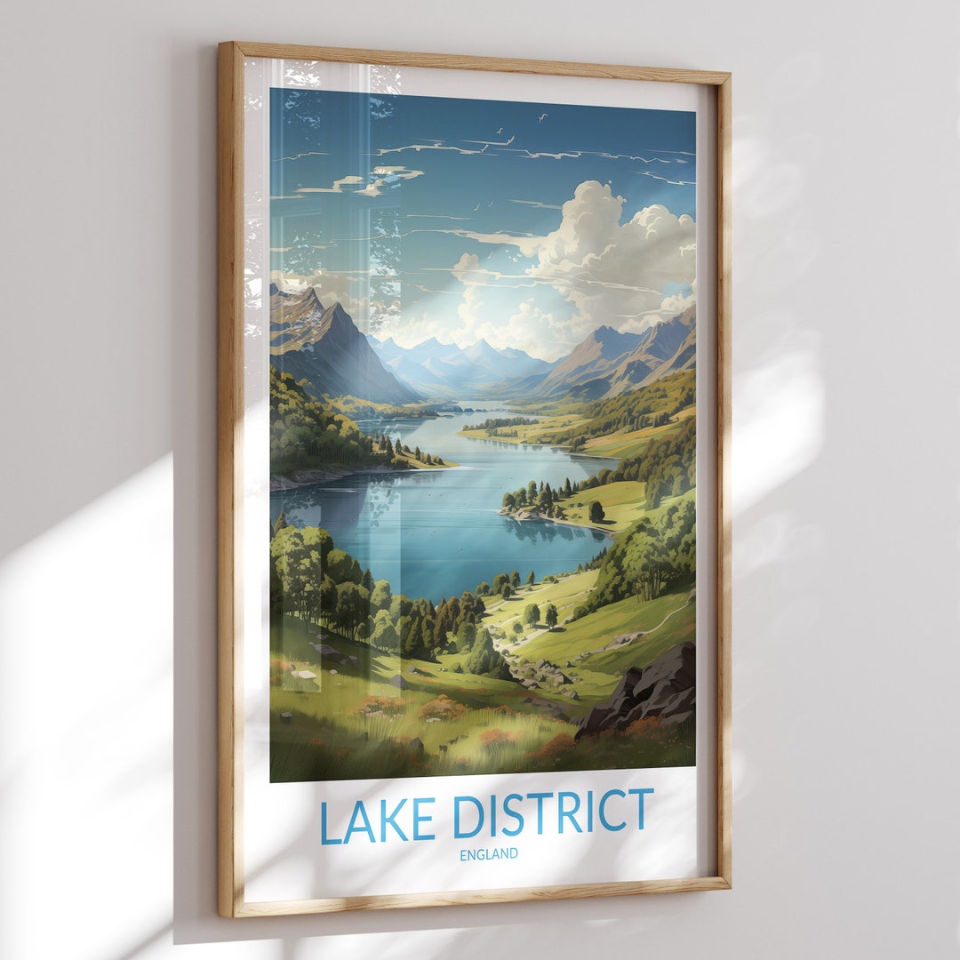 Lake District Print, Lake District Poster, Lake District Wall Art, Lake ...