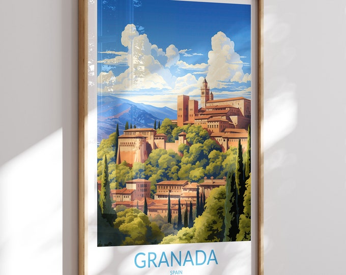 Granada Spain Travel Wall Art Poster Print - Etsy
