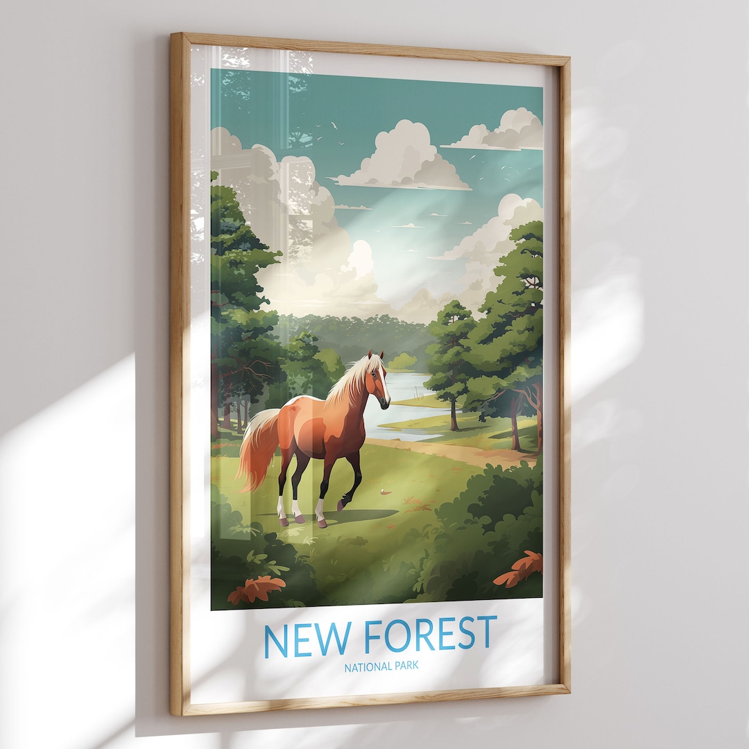 New Forest Print No 2, New Forest Poster, New Forest Wall Art, New ...