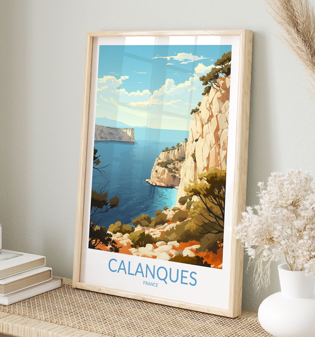 Calanques Print No 2, Calanques Poster, Calanques Wall Art, Calanques ...