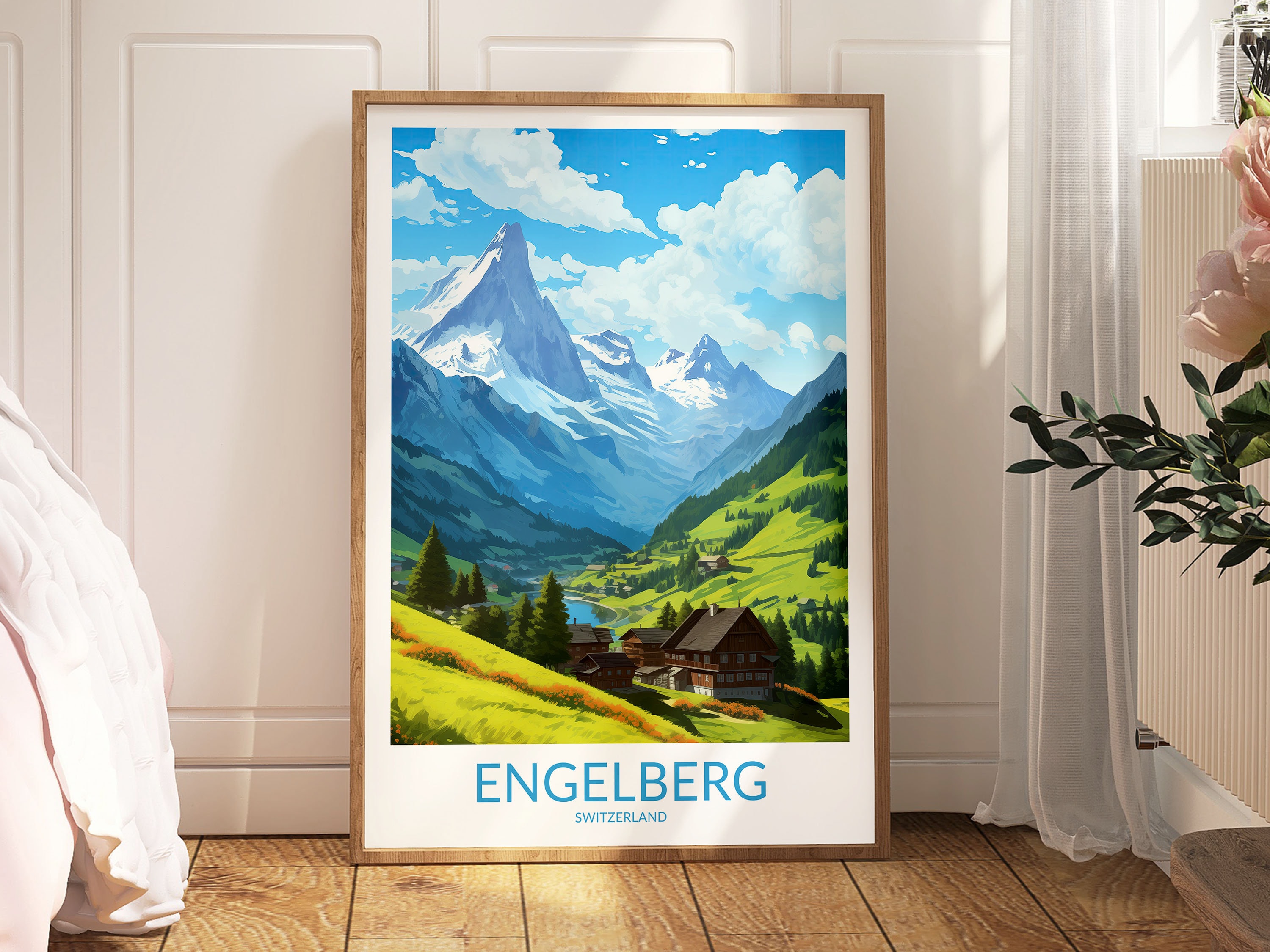 Engelberg Print No 2, Engelberg Poster, Engelberg Artwork, Engelberg ...