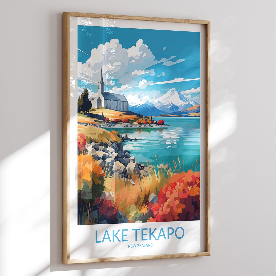 Lake Tekapo Print, Lake Tekapo Poster, Lake Tekapo Wall Art, Lake ...