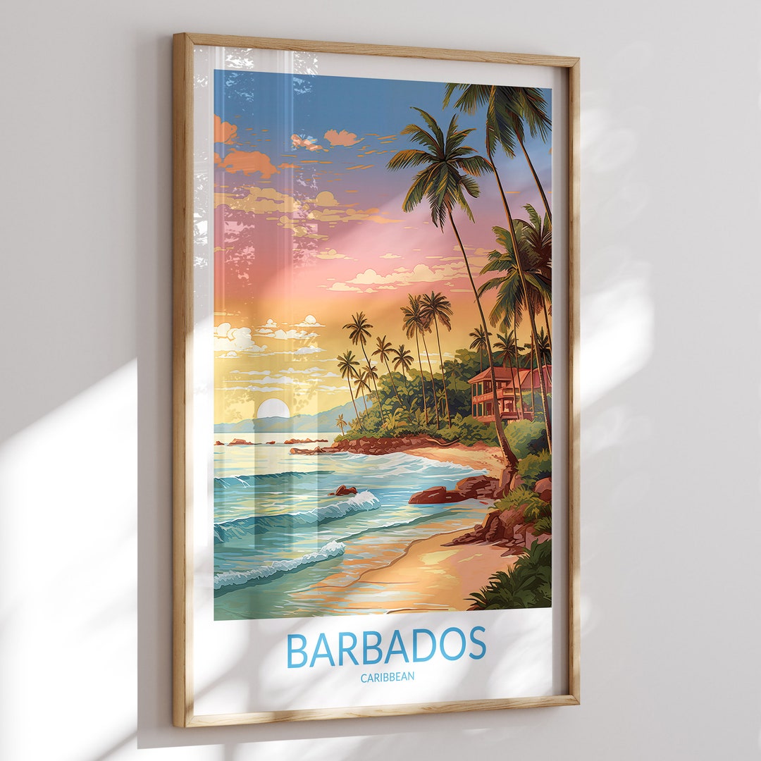 Barbados Print No 8, Barbados Poster, Barbados Wall Art, Barbados Art ...