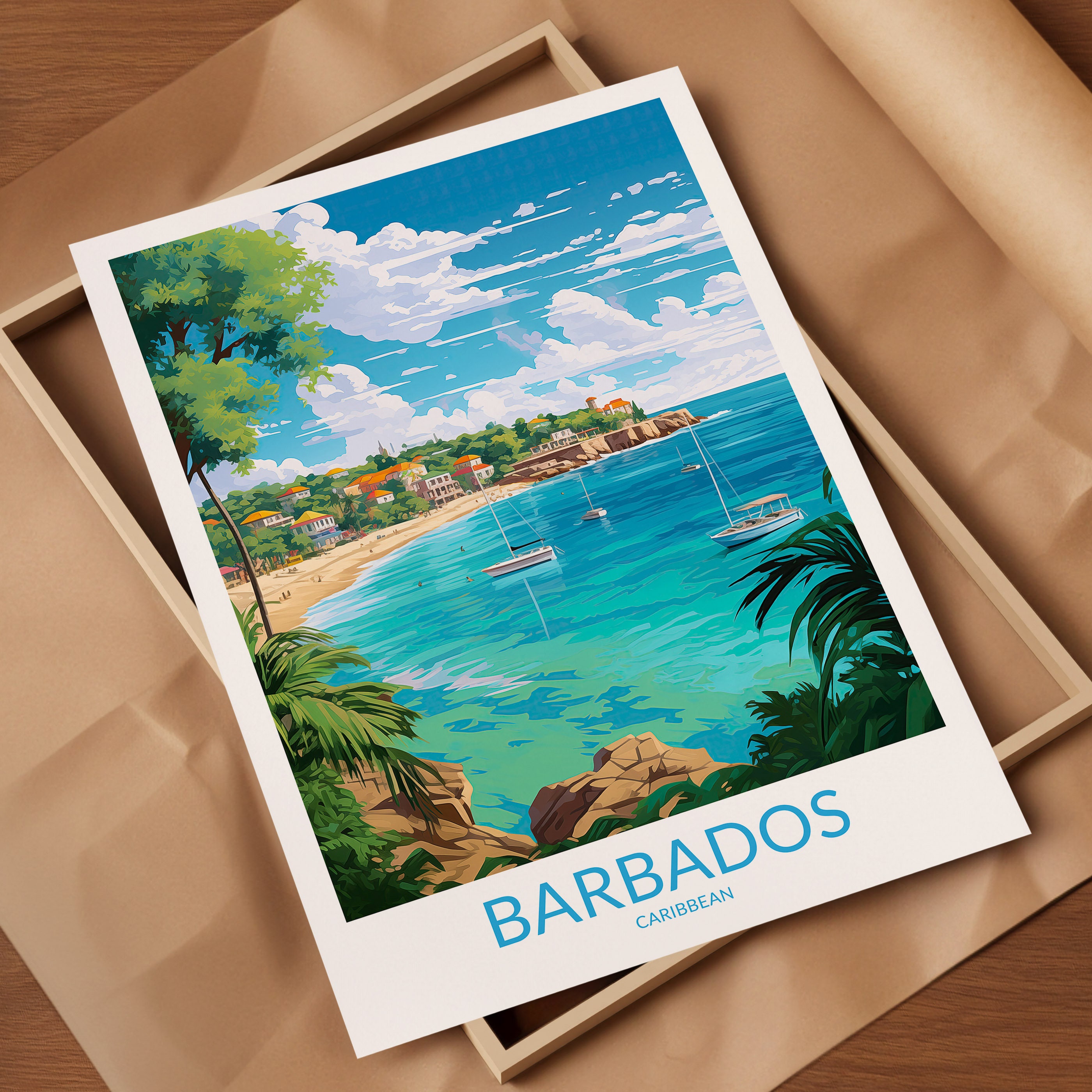 Barbados Print No 7, Barbados Poster, Barbados Wall Art, Barbados Art ...