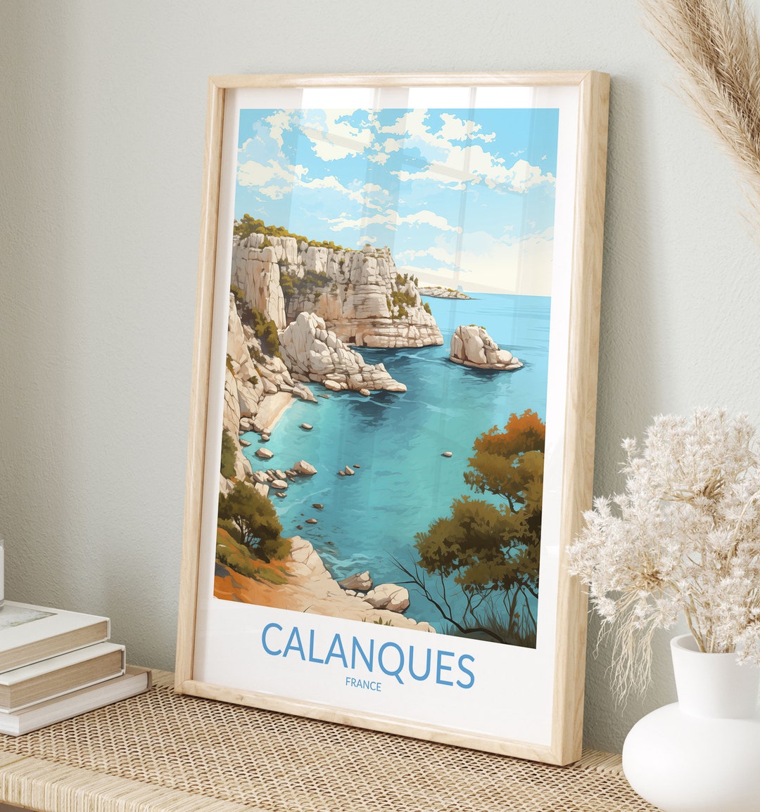 Calanques Print No 5, Calanques Poster, Calanques Wall Art, Calanques ...