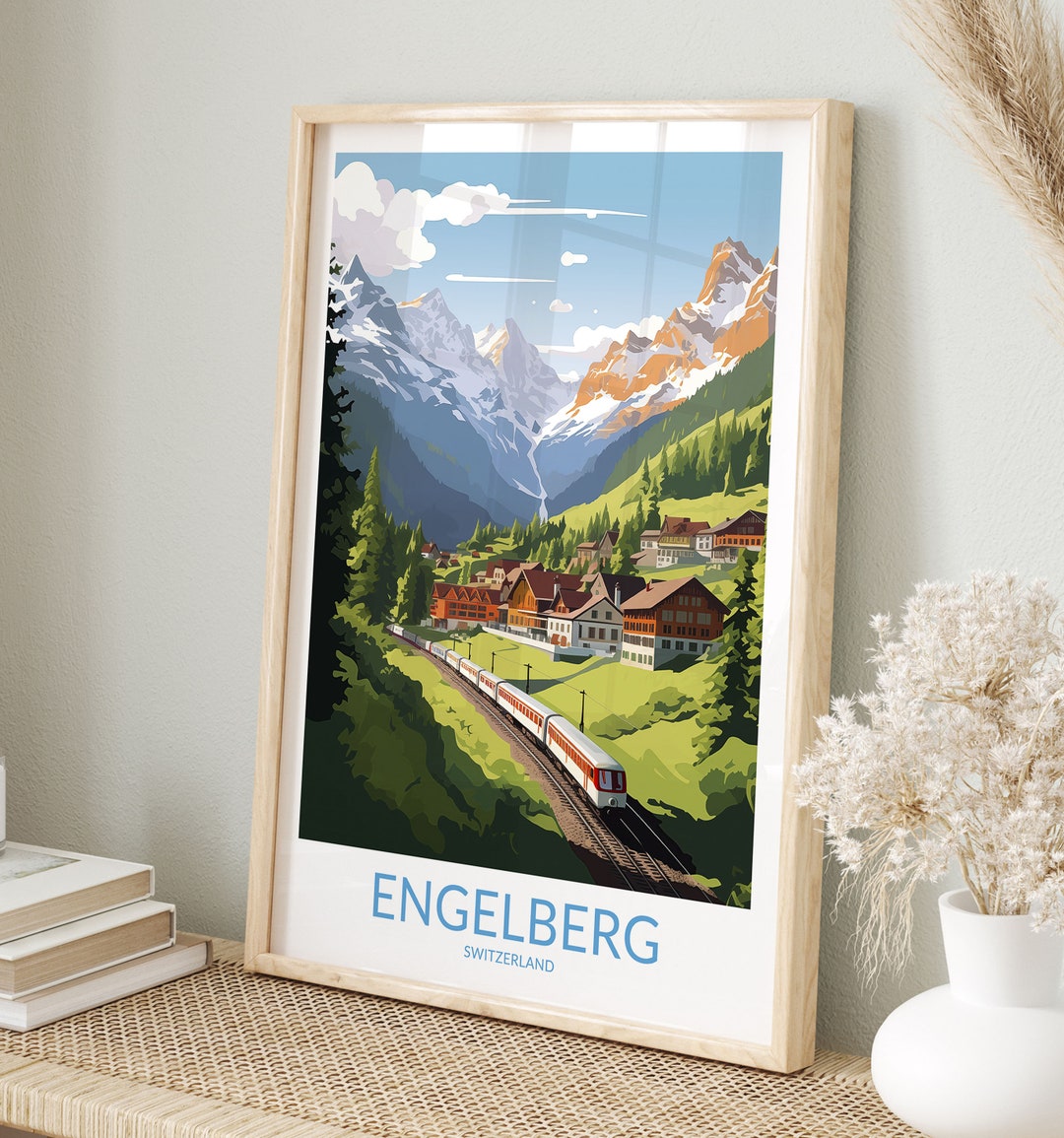 Engelberg Print No 5, Engelberg Poster, Engelberg Artwork, Engelberg ...