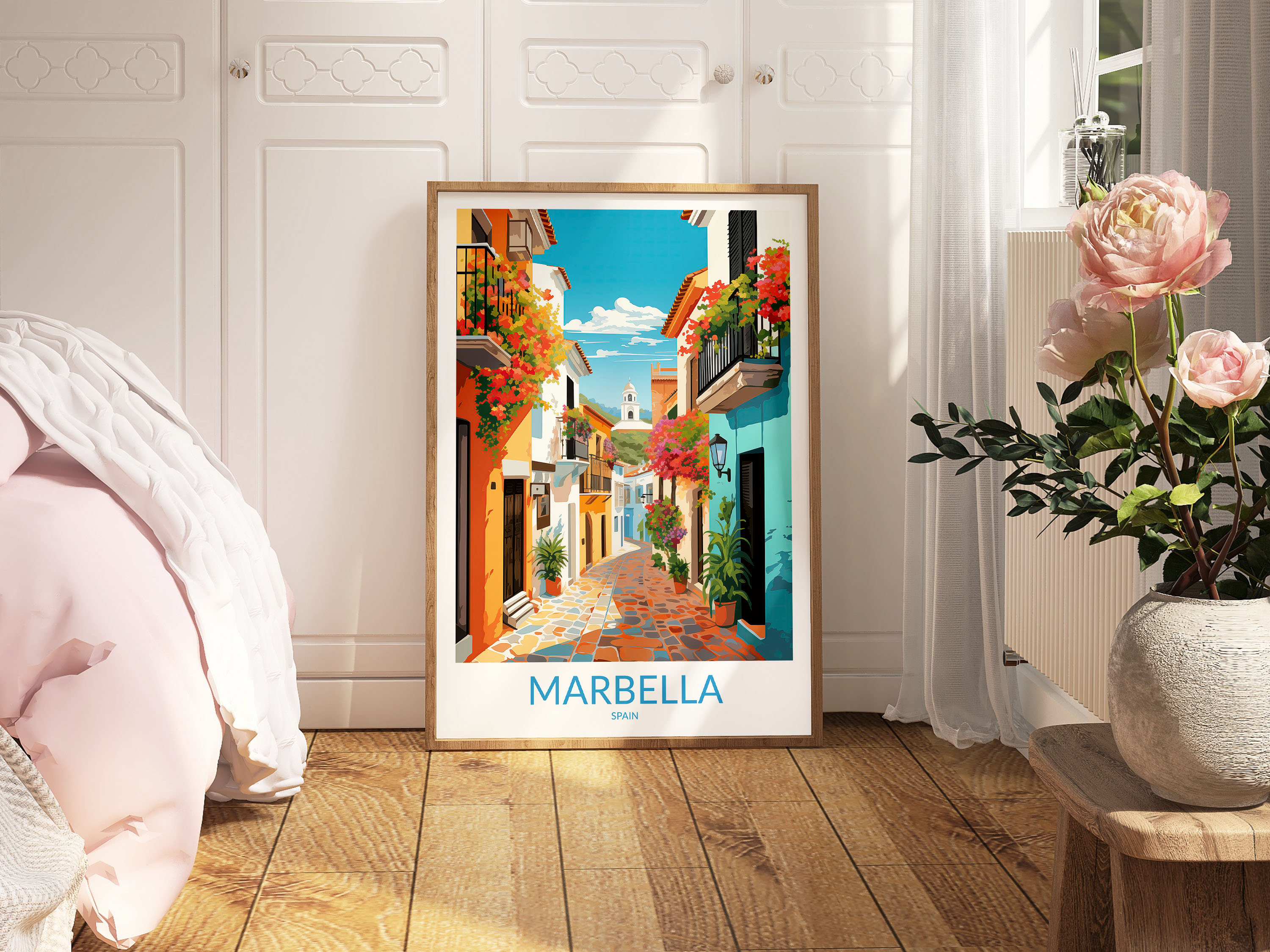 Marbella Print No 3, Affiche Marbella, Marbella Wall Art, Marbella Art ...