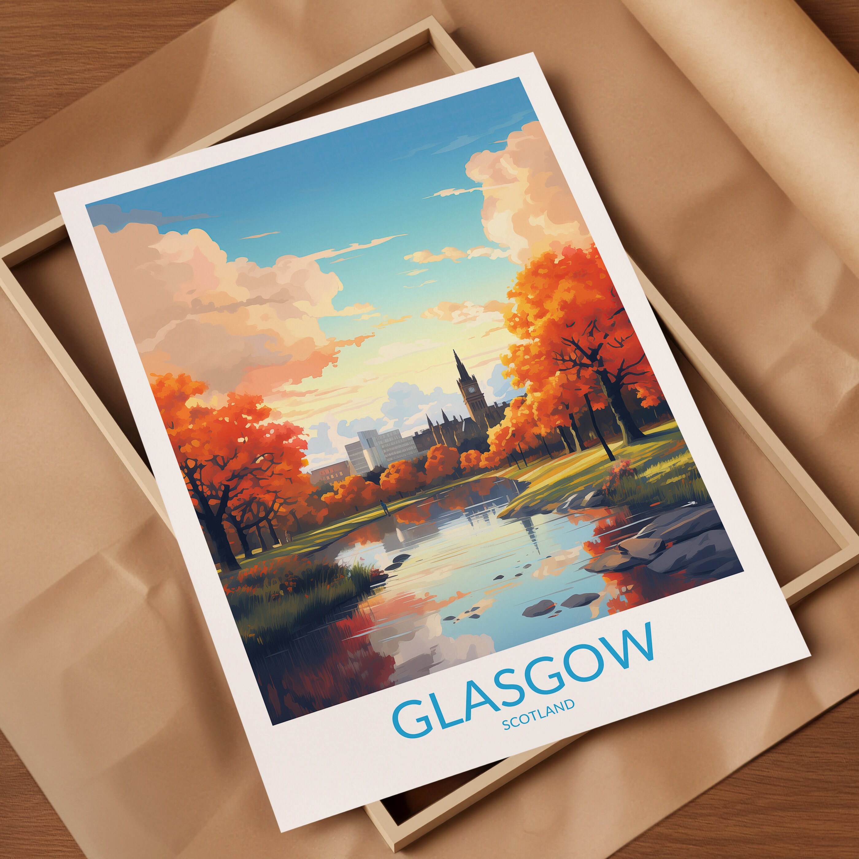 Glasgow Print No 4, Glasgow Poster, Glasgow Wall Art, Glasgow Art Print ...