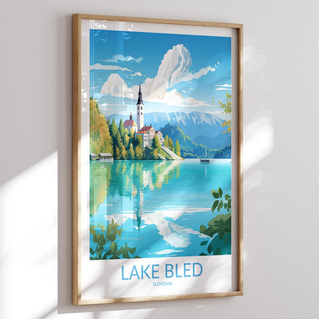 Lake Bled Print No 6, Lake Bled Poster, Lake Bled Wall Art, Lake Bled ...