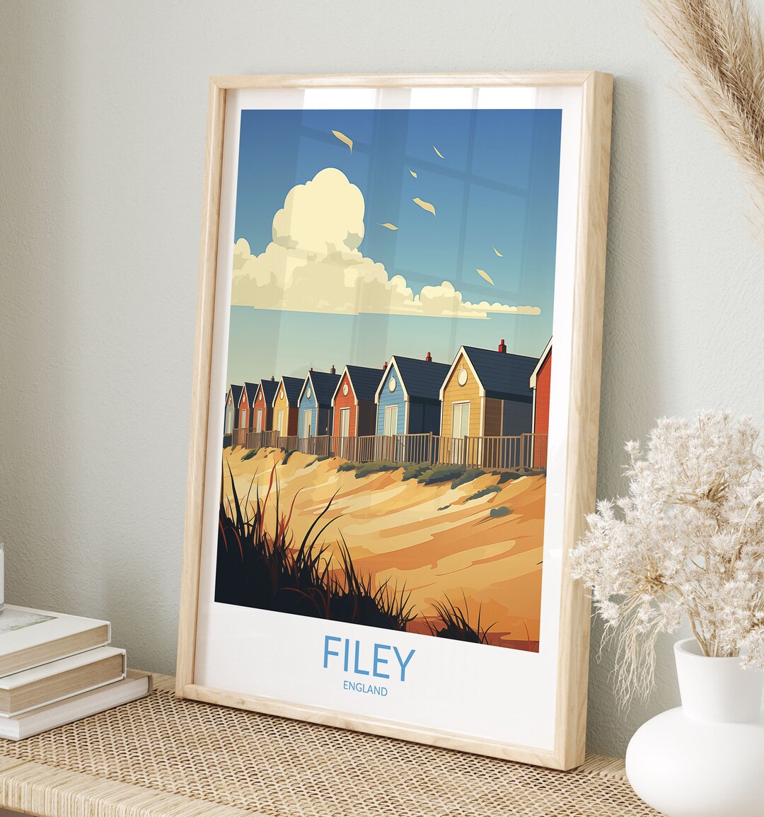 Filey Print, Filey Poster, Filey Wall Art, Filey Art Print, Filey ...