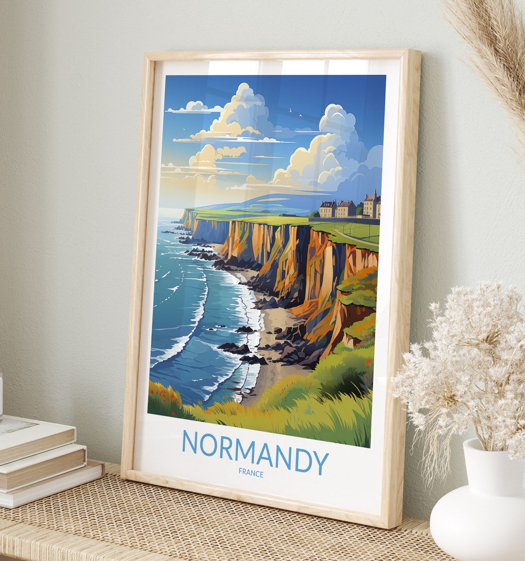 Normandy Print, Normandy Poster, Normandy Wall Art, Normandy Art Print ...