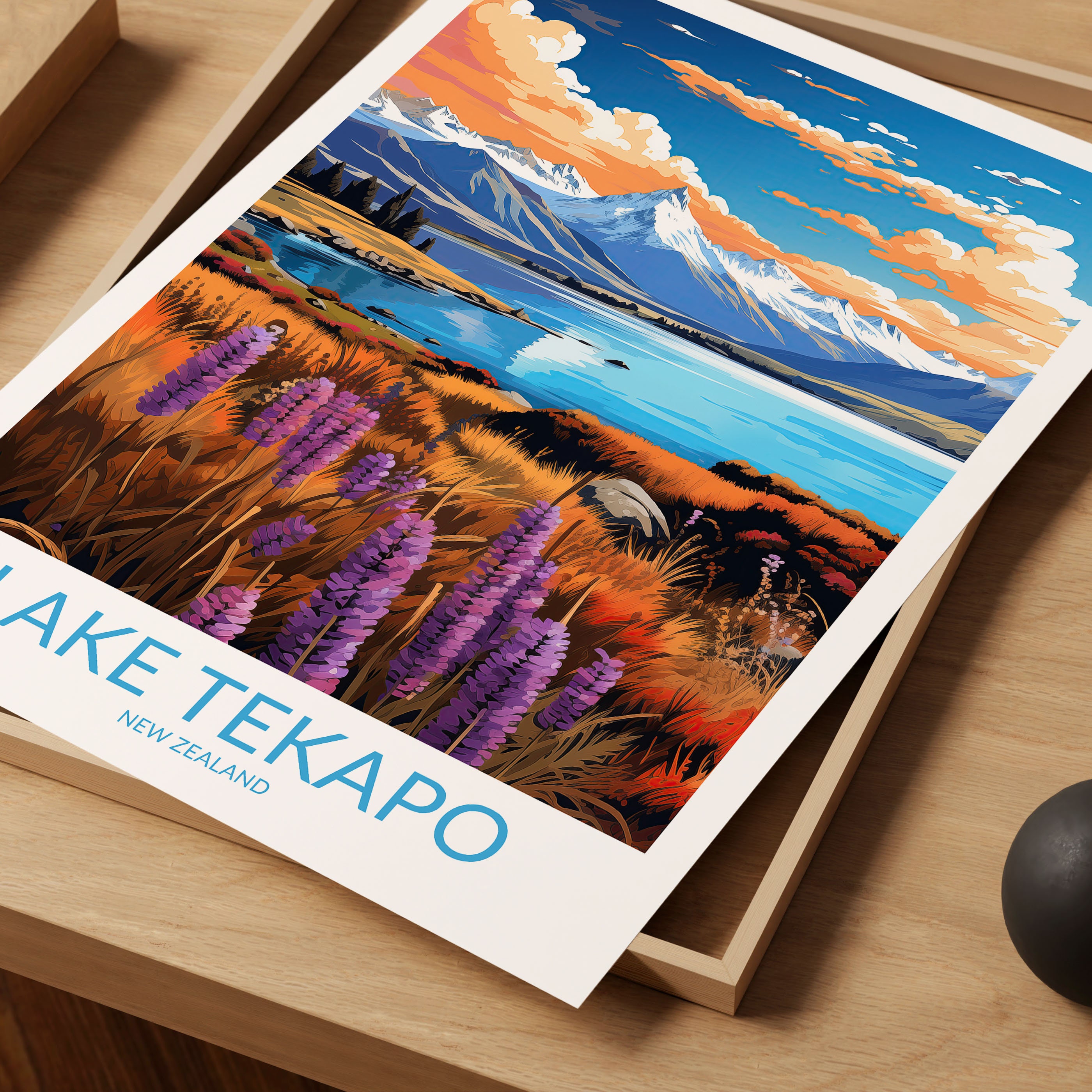 Lake Tekapo Print No 3, Lake Tekapo Poster, Lake Tekapo Wall Art, Lake ...