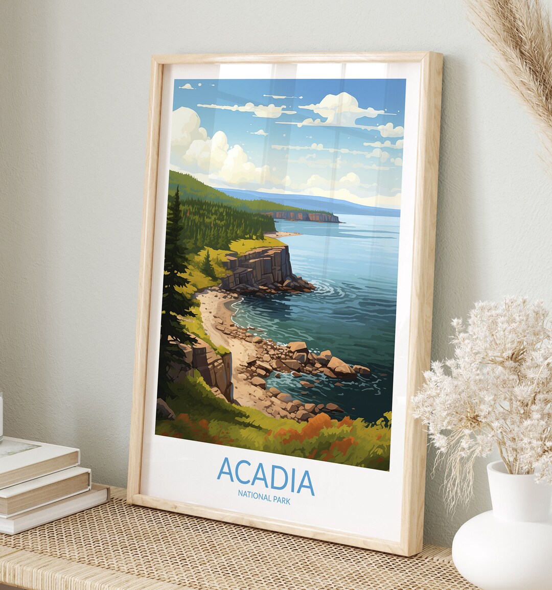 Acadia Print, National Park, Acadia Poster, Acadia Wall Art, Acadia Art ...