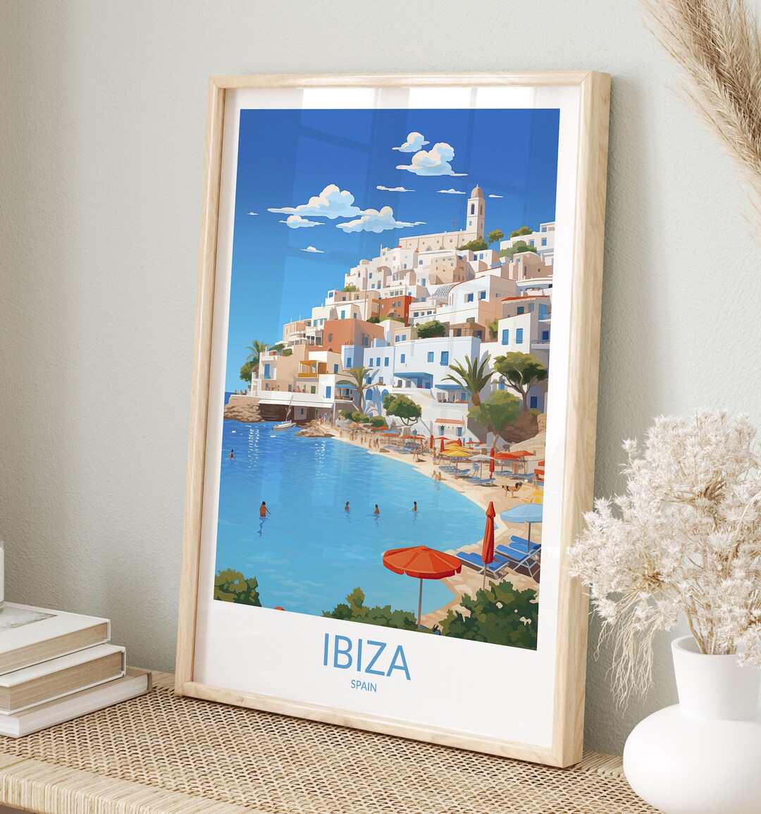Ibiza Print No 4, Ibiza Poster, Ibiza Wall Art, Ibiza Art Print, Ibiza Artwork, Ibiza Travel ...