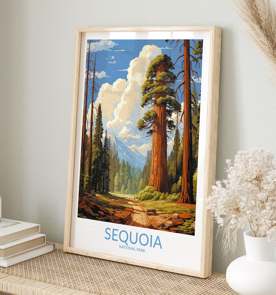 Sequoia Print No 3, National Park, Sequoia Poster, Sequoia Wall Art ...