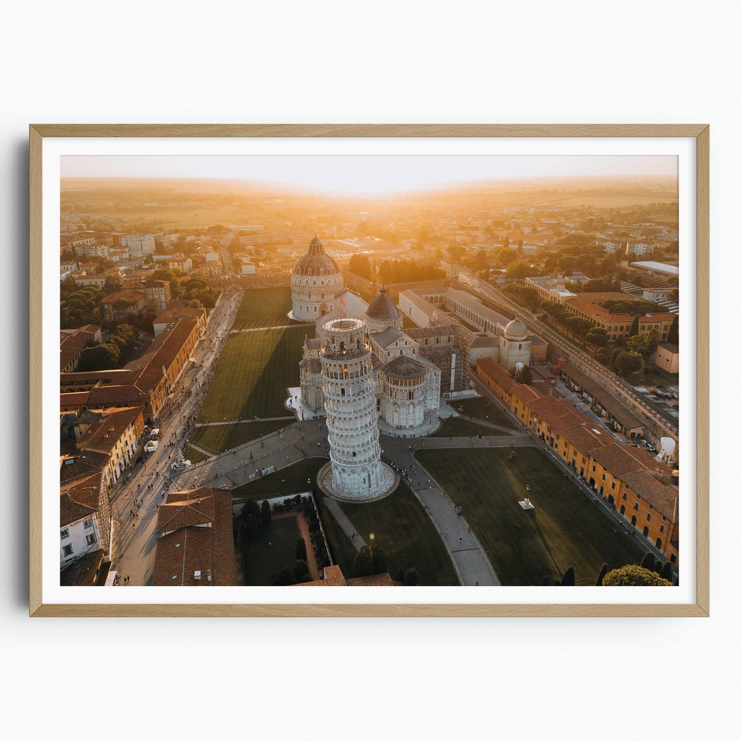 Pisa Print, Leaning Tower of Pisa Wall Art, Italy, Travel Poster ...