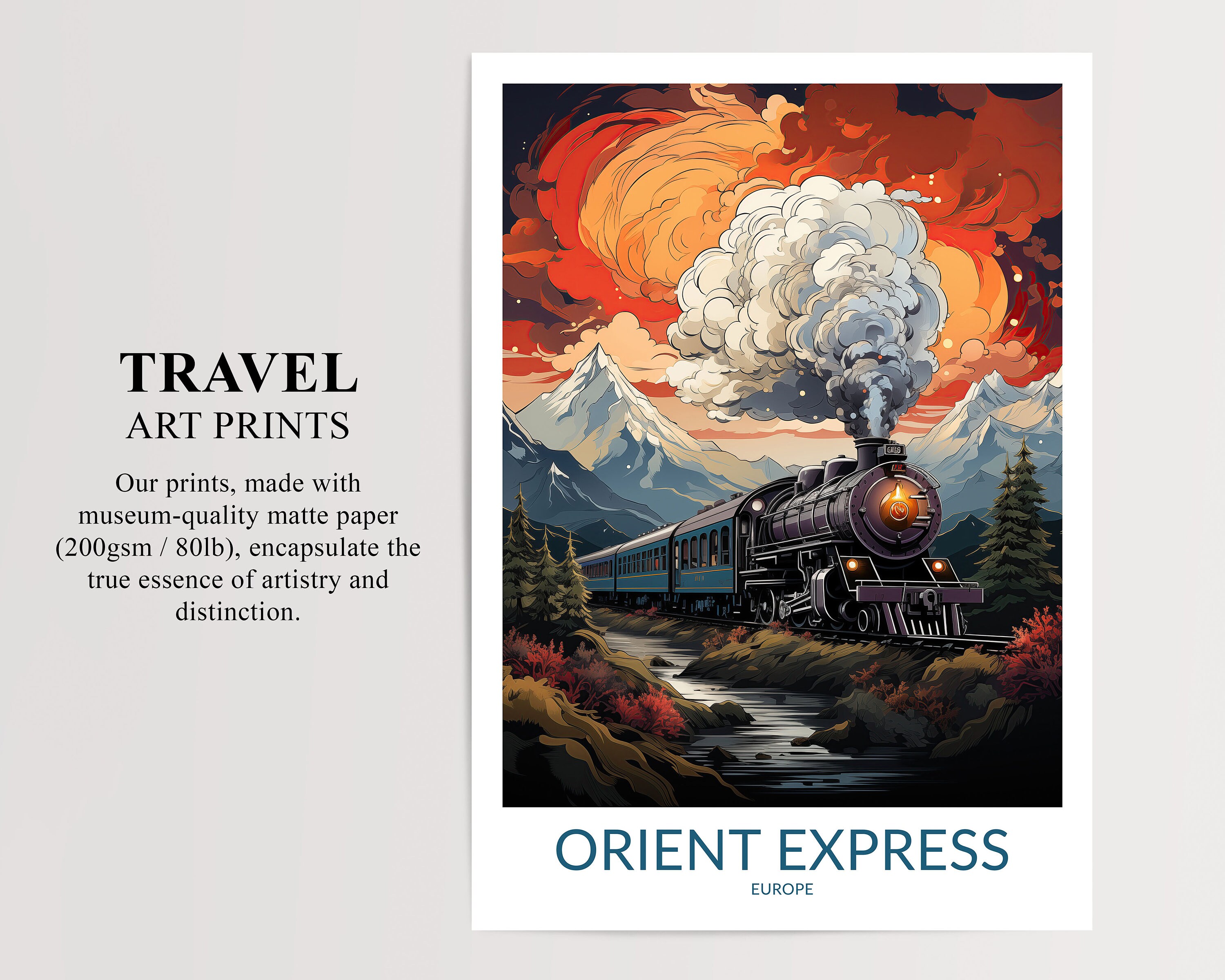 Orient Express Print No 5, Orient Express Poster, Orient Express Wall ...