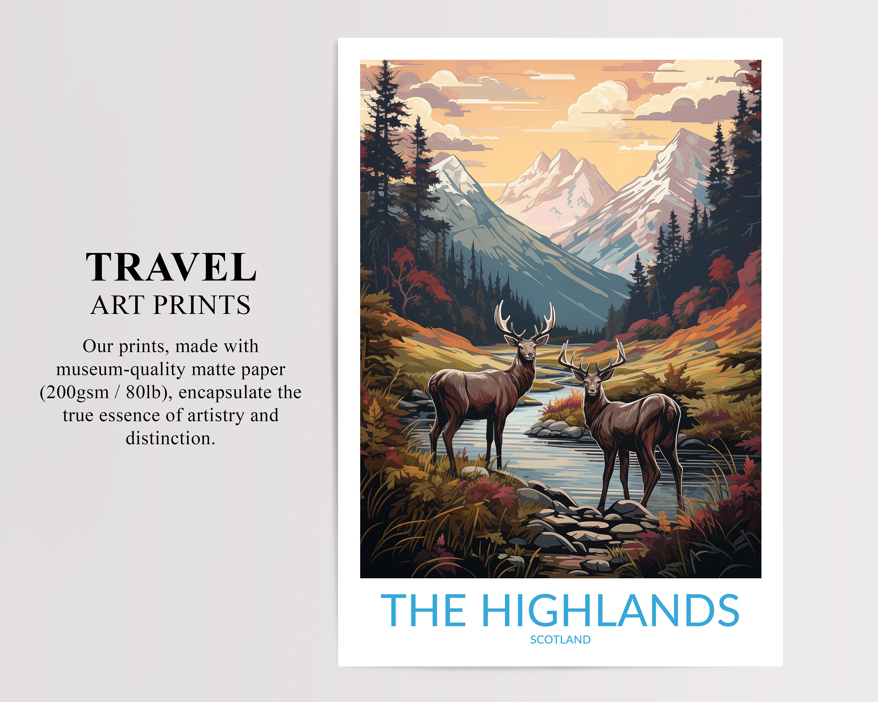 The Highlands Print, the Highlands Poster, the Highlands Wall Art, the ...