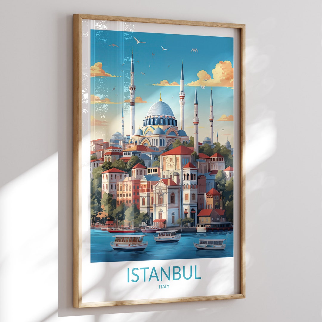 Istanbul Print No 3, Istanbul Poster, Istanbul Wall Art, Istanbul Art ...