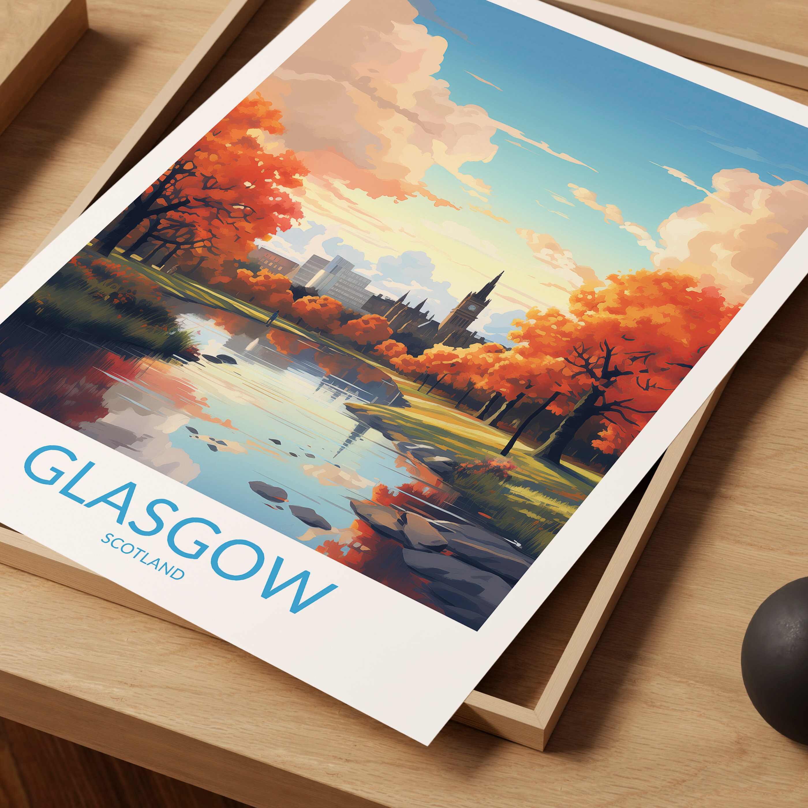 Glasgow Print No 4, Glasgow Poster, Glasgow Wall Art, Glasgow Art Print ...