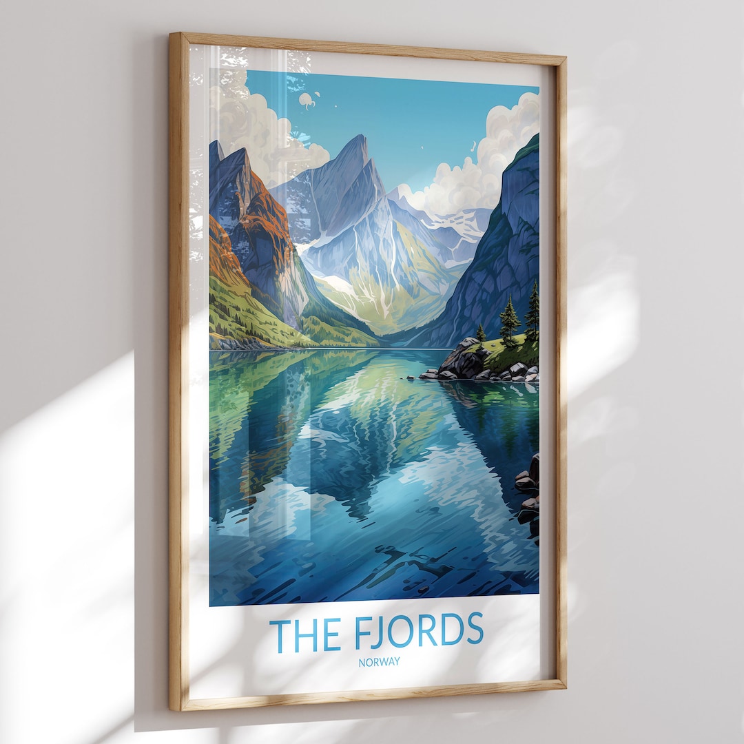 The Fjords Print No 4, the Fjords Poster, the Fjords Wall Art, the ...