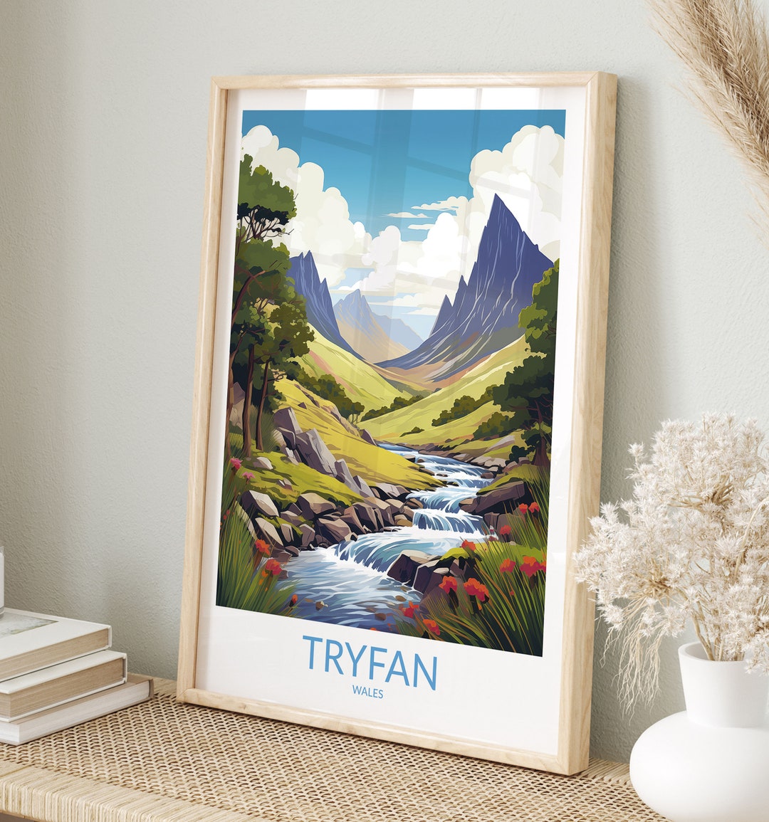 Tryfan Print, Tryfan Poster, Tryfan Wall Art, Tryfan Art Print, Tryfan ...