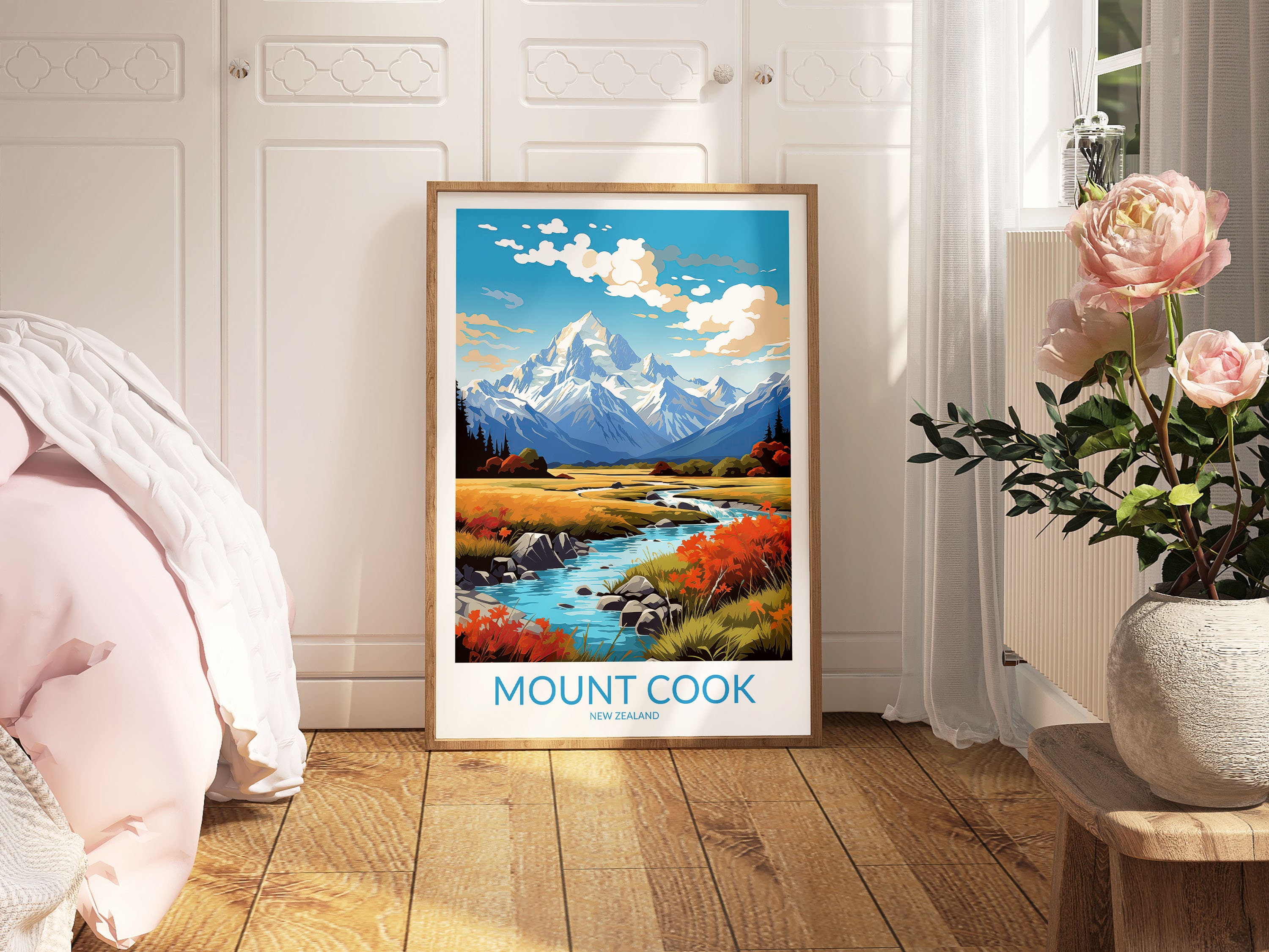 Mount Cook Print No 4, Mount Cook Poster, Mount Cook Wall Art, Mount ...