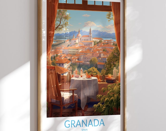 Granada Spain Travel Wall Art Poster Print - Etsy