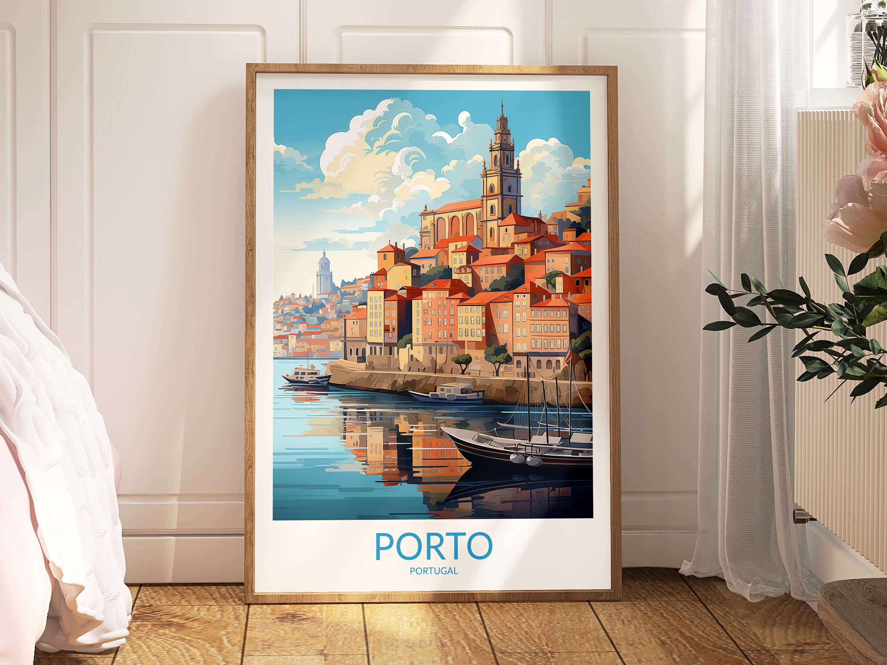 Porto Travel Print No 2, Porto Poster, Porto Wall Art, Porto Art Print ...
