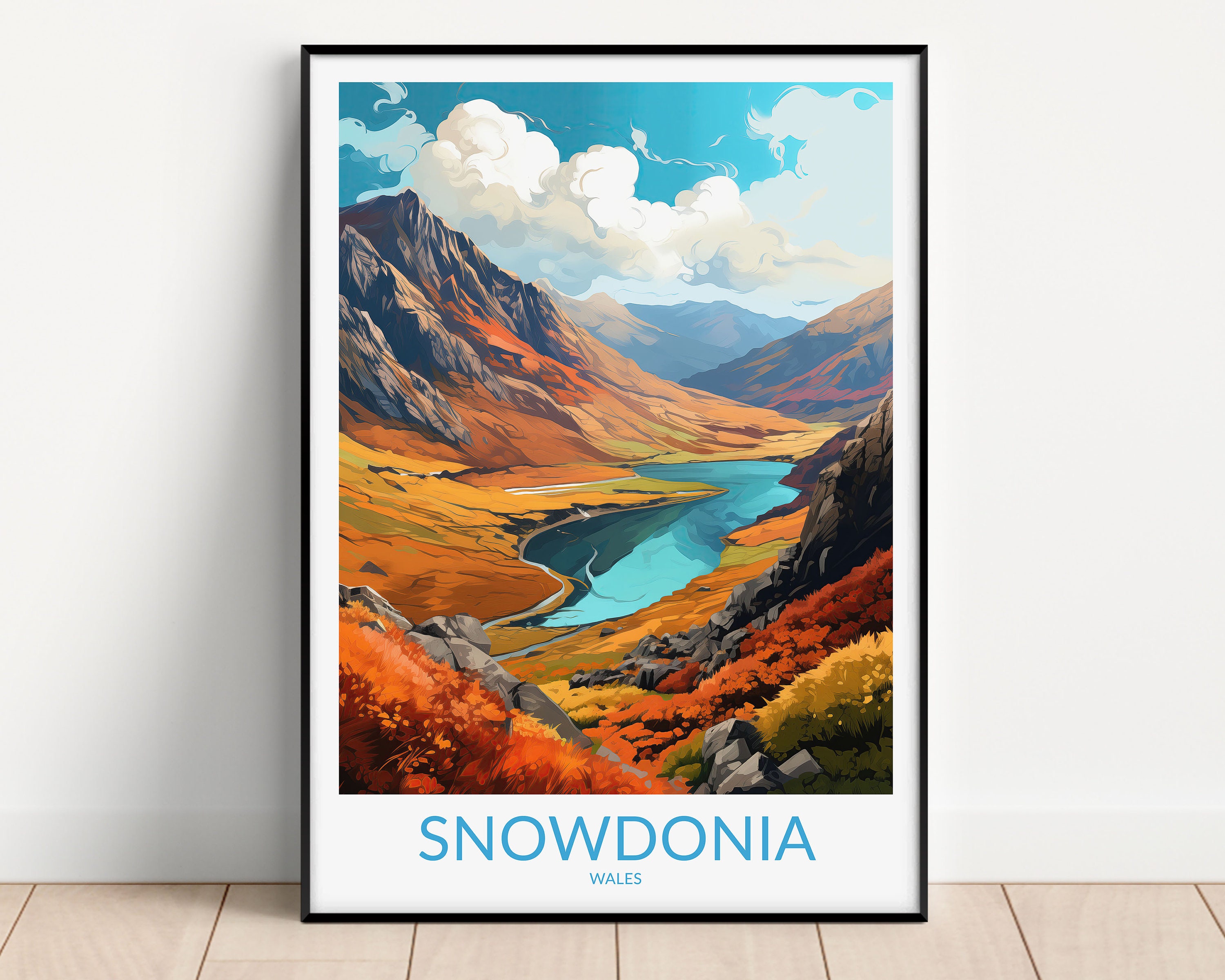 Snowdonia Print, Snowdonia Poster, Snowdonia Wall Art, Snowdonia Art ...