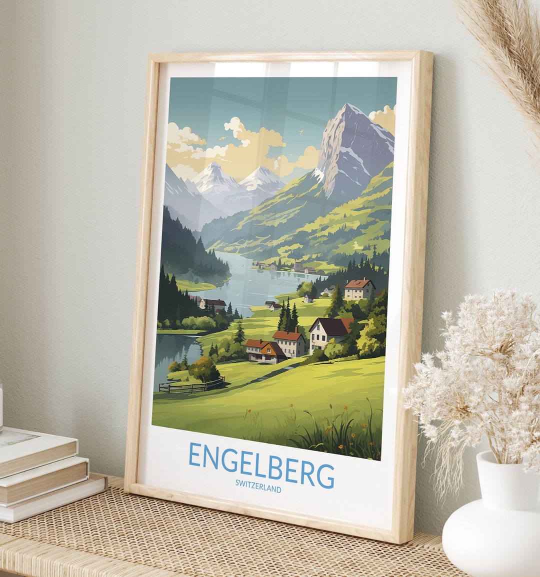 Impression Engelberg n 4, affiche Engelberg, oeuvre d'art Engelberg ...