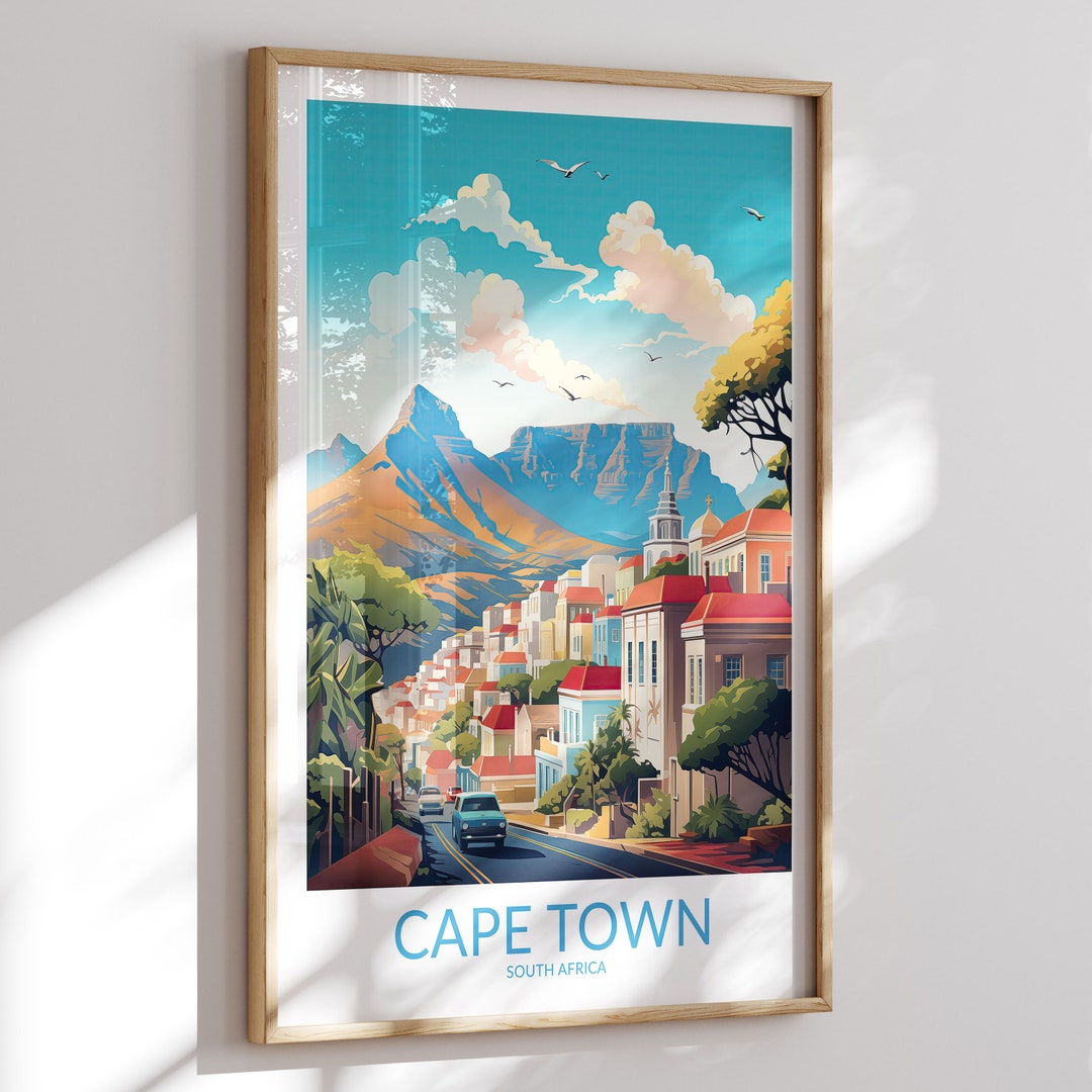 Cape Town Print No 2, Cape Town Poster, Cape Town Wall Art, Cape Town ...