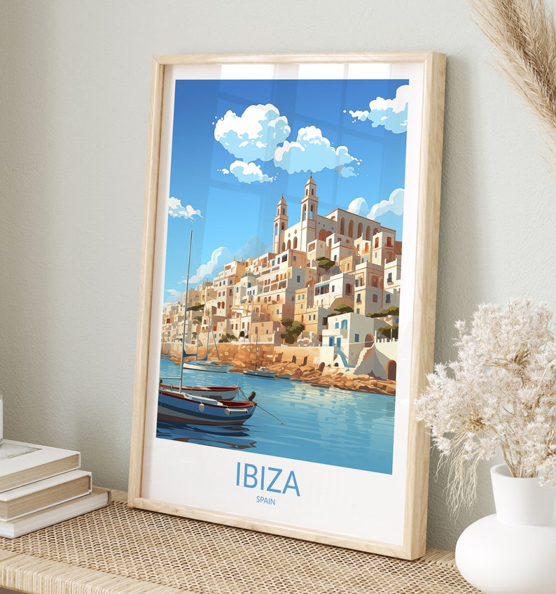 Ibiza Print No 2, Poster Ibiza, Art mural Ibiza, Impression d'art Ibiza, Oeuvre d'art Ibiza ...