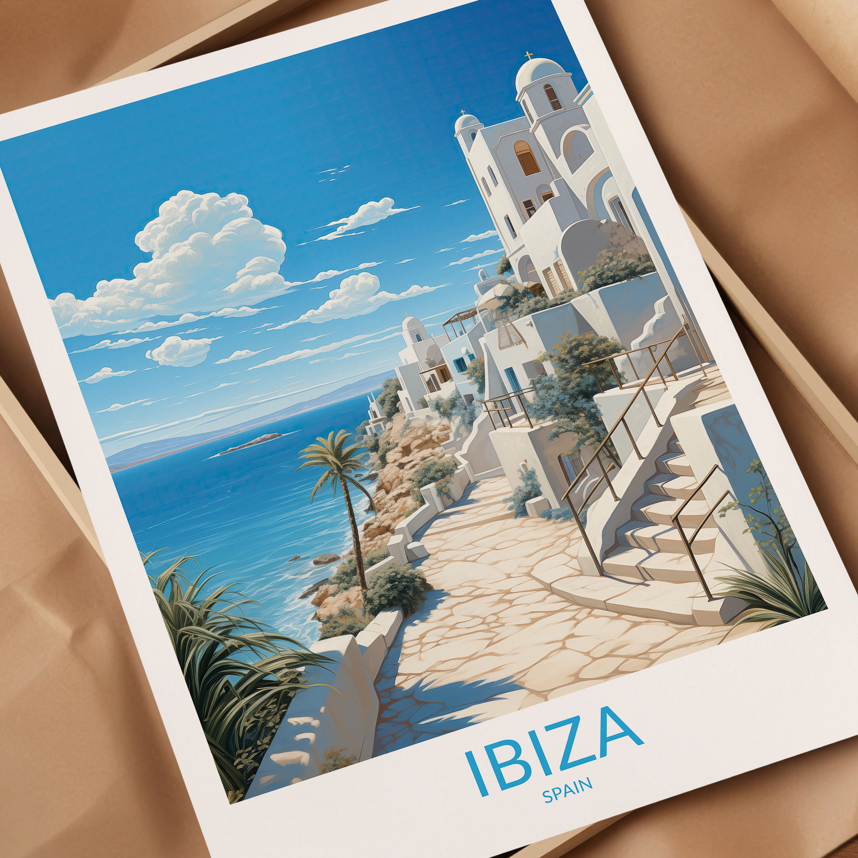 Ibiza Print No 3, Poster Ibiza, Art mural Ibiza, Impression d'art Ibiza, Oeuvre d'art Ibiza ...