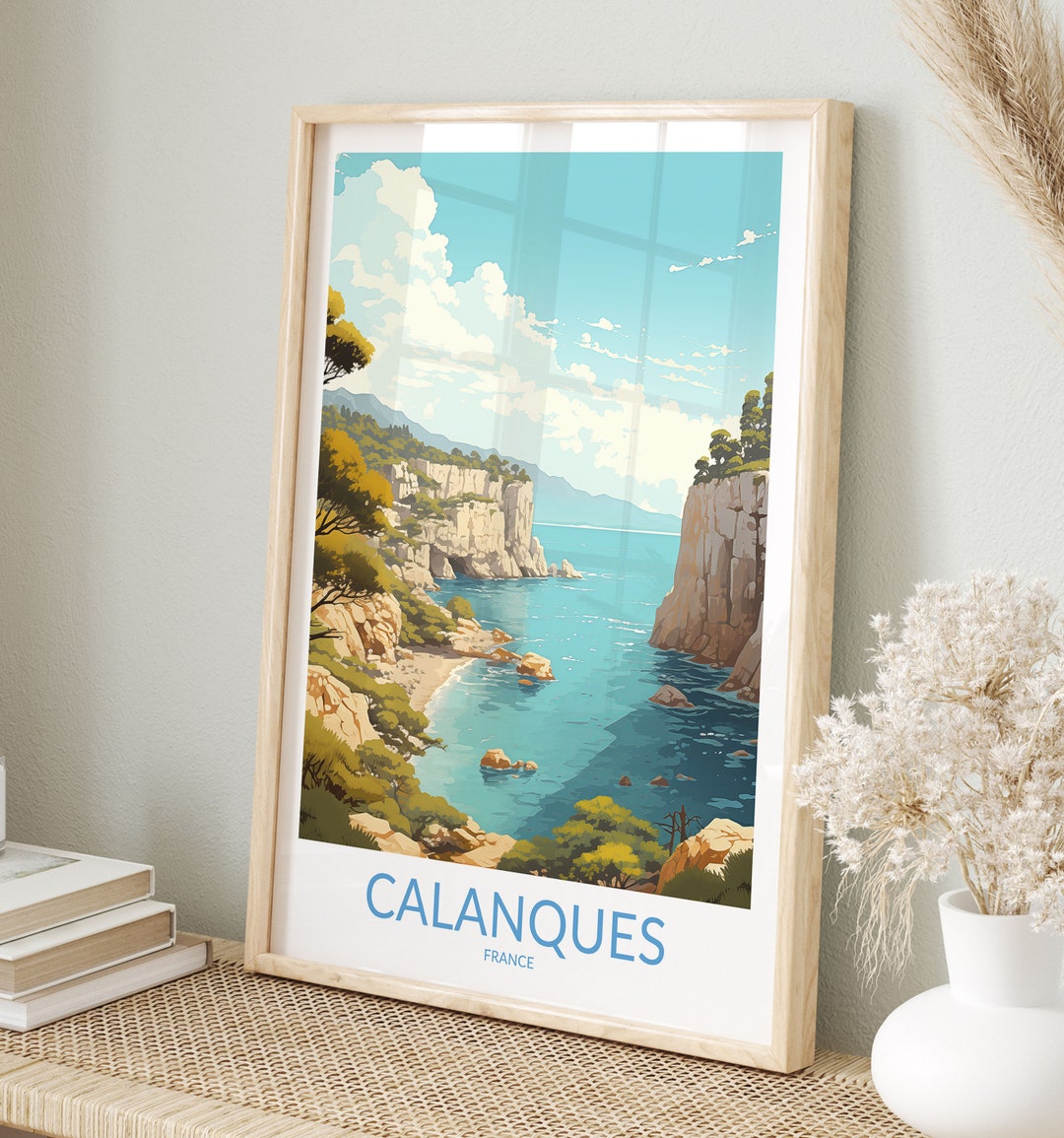 Calanques Print No 4, Calanques Poster, Calanques Wall Art, Calanques ...