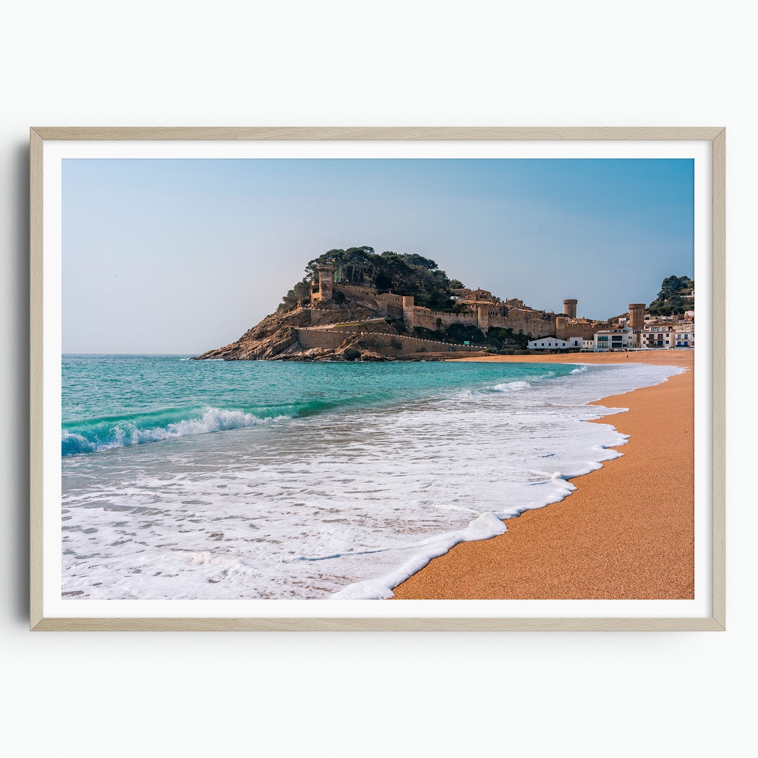 Tossa De Mar Print, Costa Brava Print Spain, Mediterranean Sea Wall Art ...