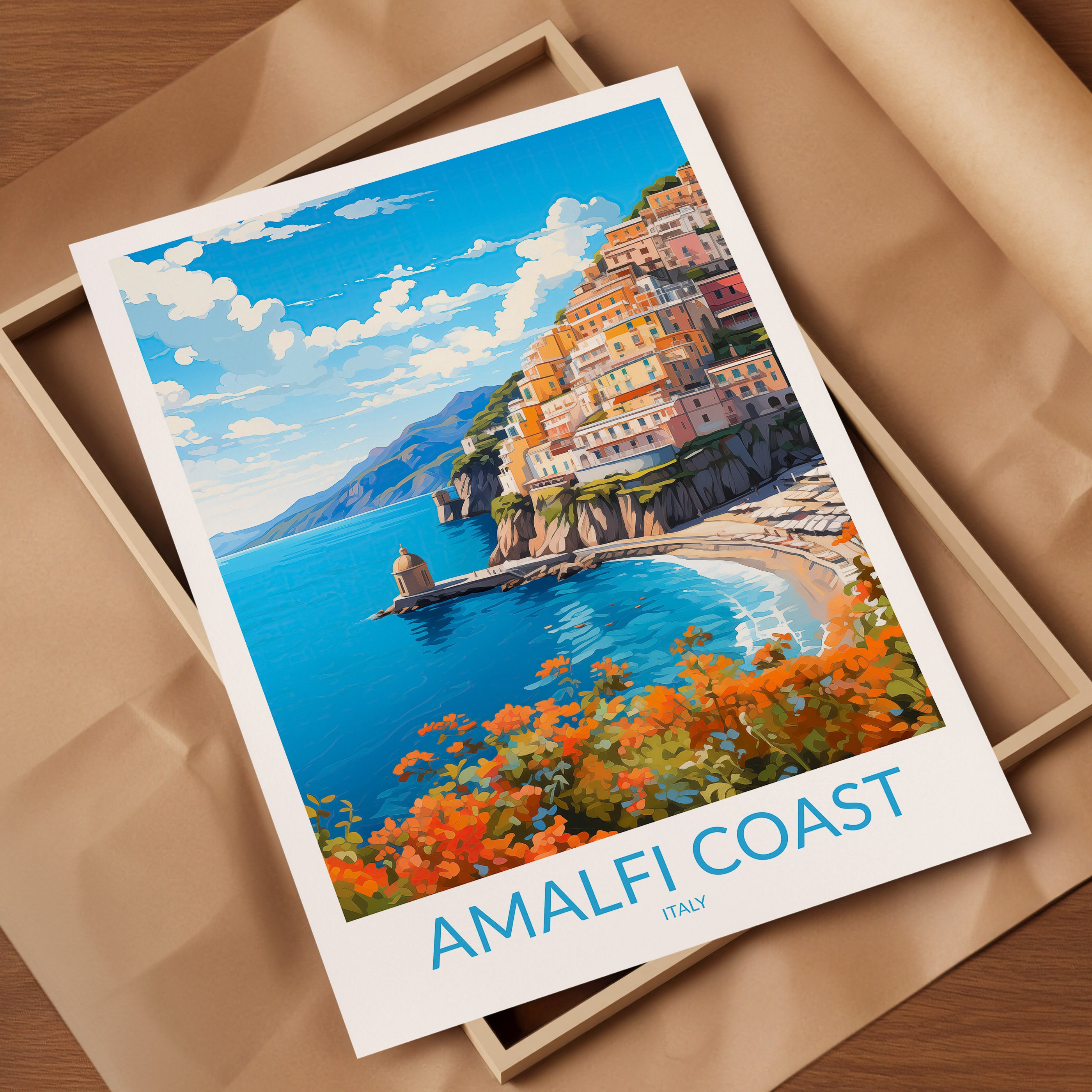 Amalfi Coast Print No 2, Amalfi Coast Poster, Amalfi Coast Wall Art ...