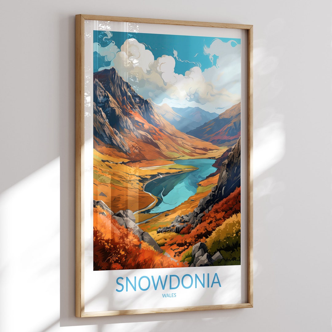 Snowdonia Print, Snowdonia Poster, Snowdonia Wall Art, Snowdonia Art ...