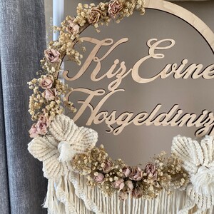 Welcome Door Sign, Kiz Evine Hosgeldiniz Kapi Susu, Nisan Kapi Susu ...