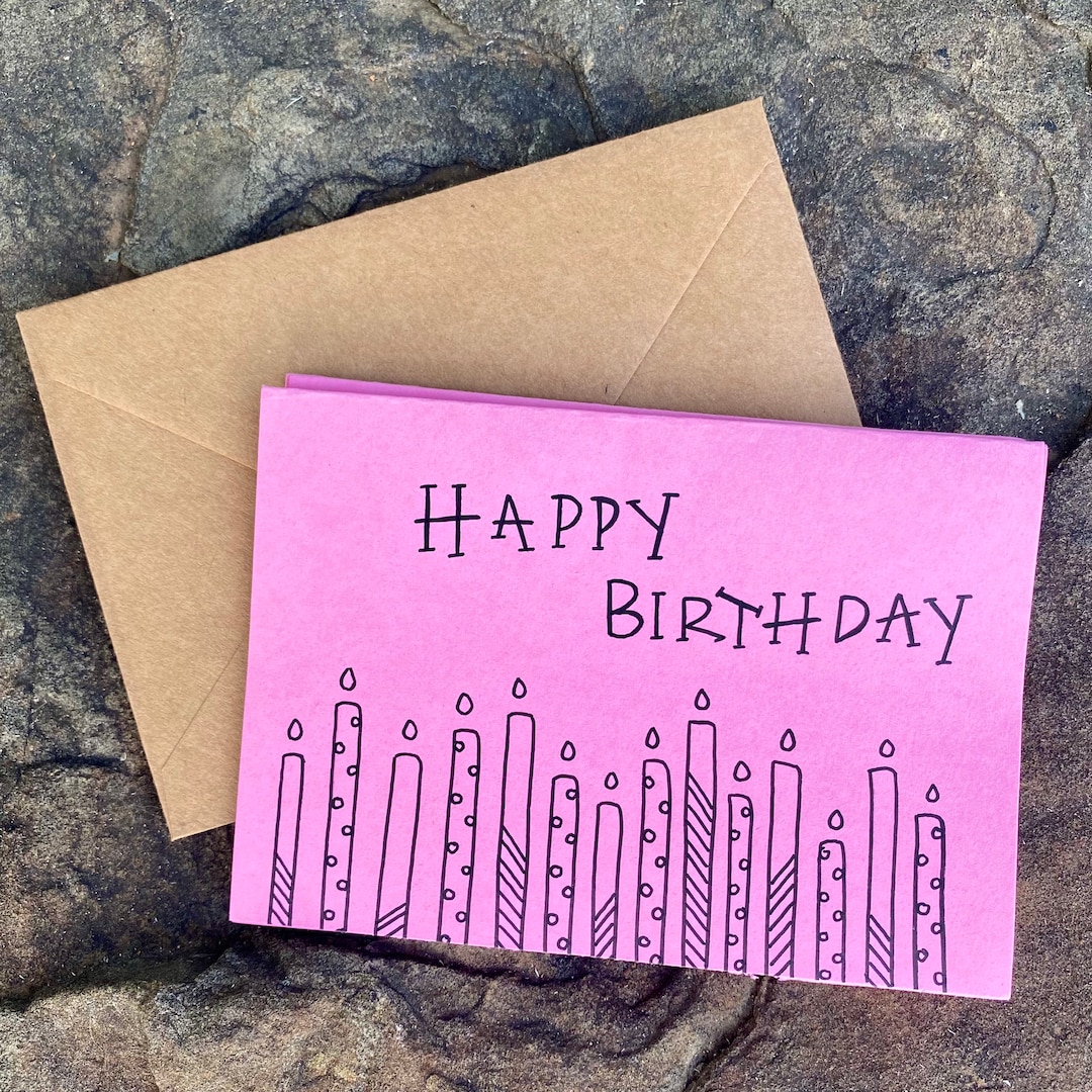 Set of 4 Birthday Cards Envelopes - Etsy
