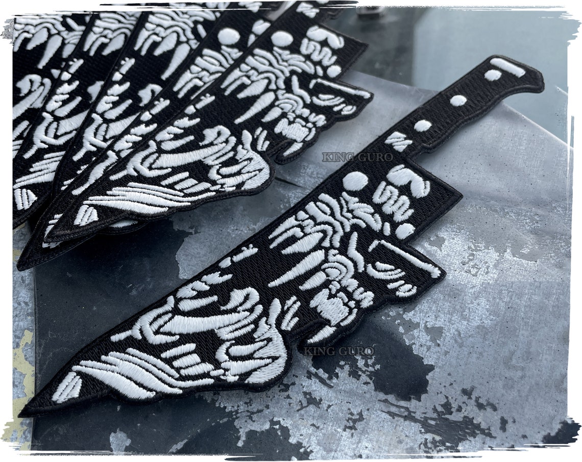 King Guro: Dead Reflection Patch | Knife Embroidered Patch | Glow in ...