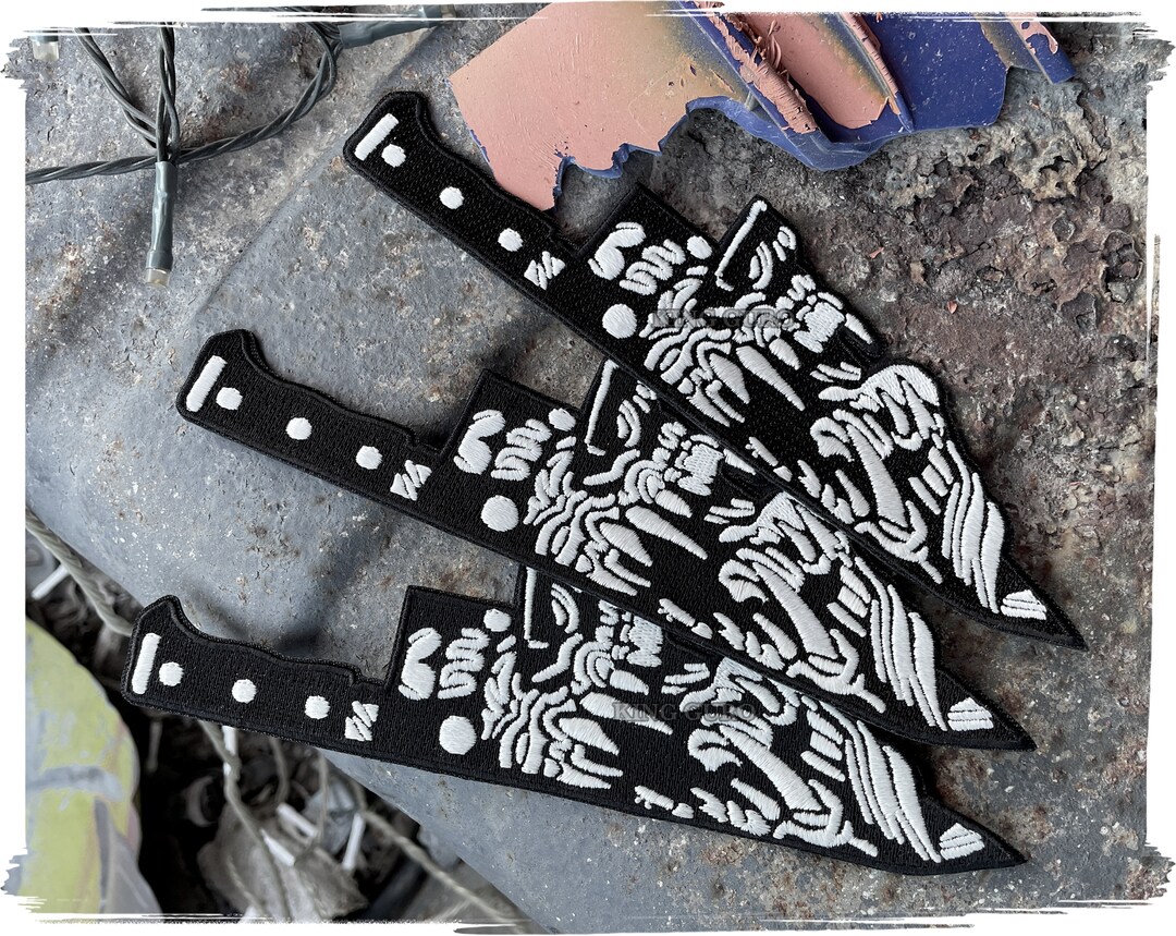 King Guro: Dead Reflection Patch | Knife Embroidered Patch | Glow in ...