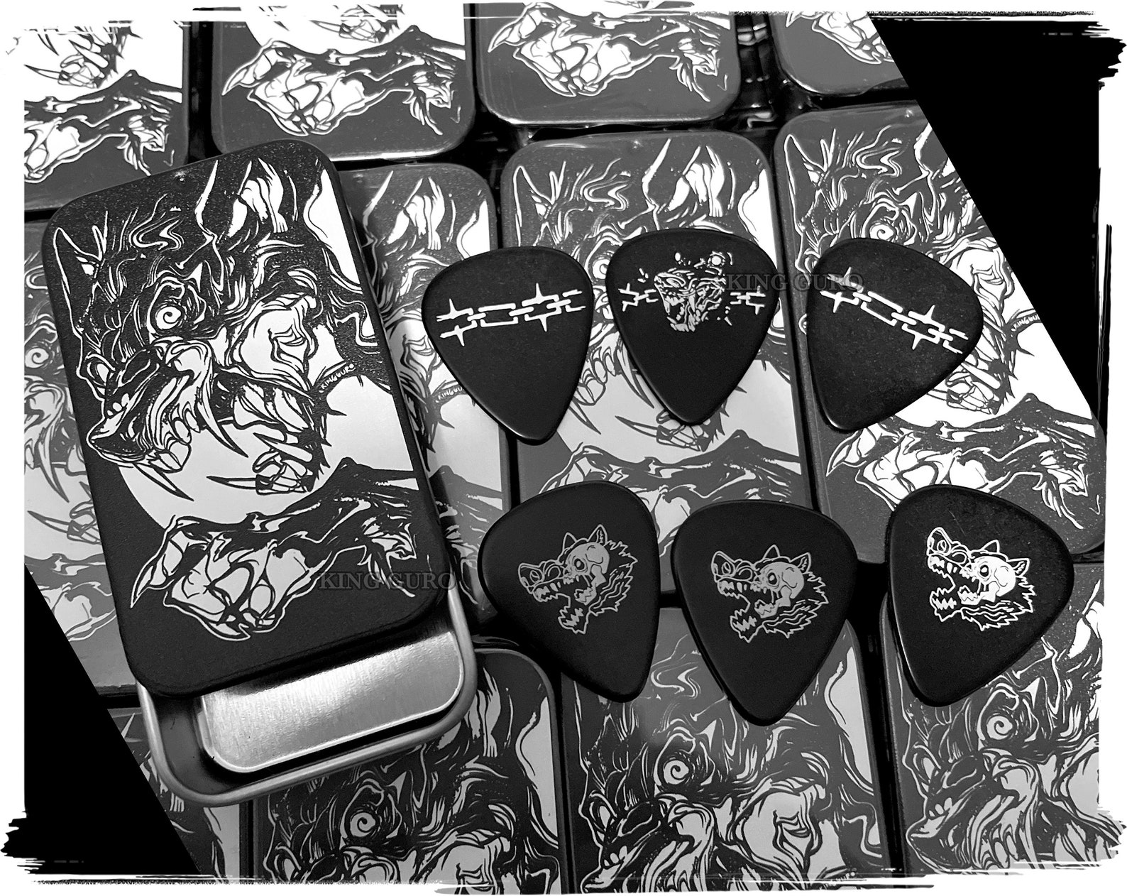 King Guro: Werewolf Guitar Pick Tin | Includes 6 Heavy Picks - Etsy