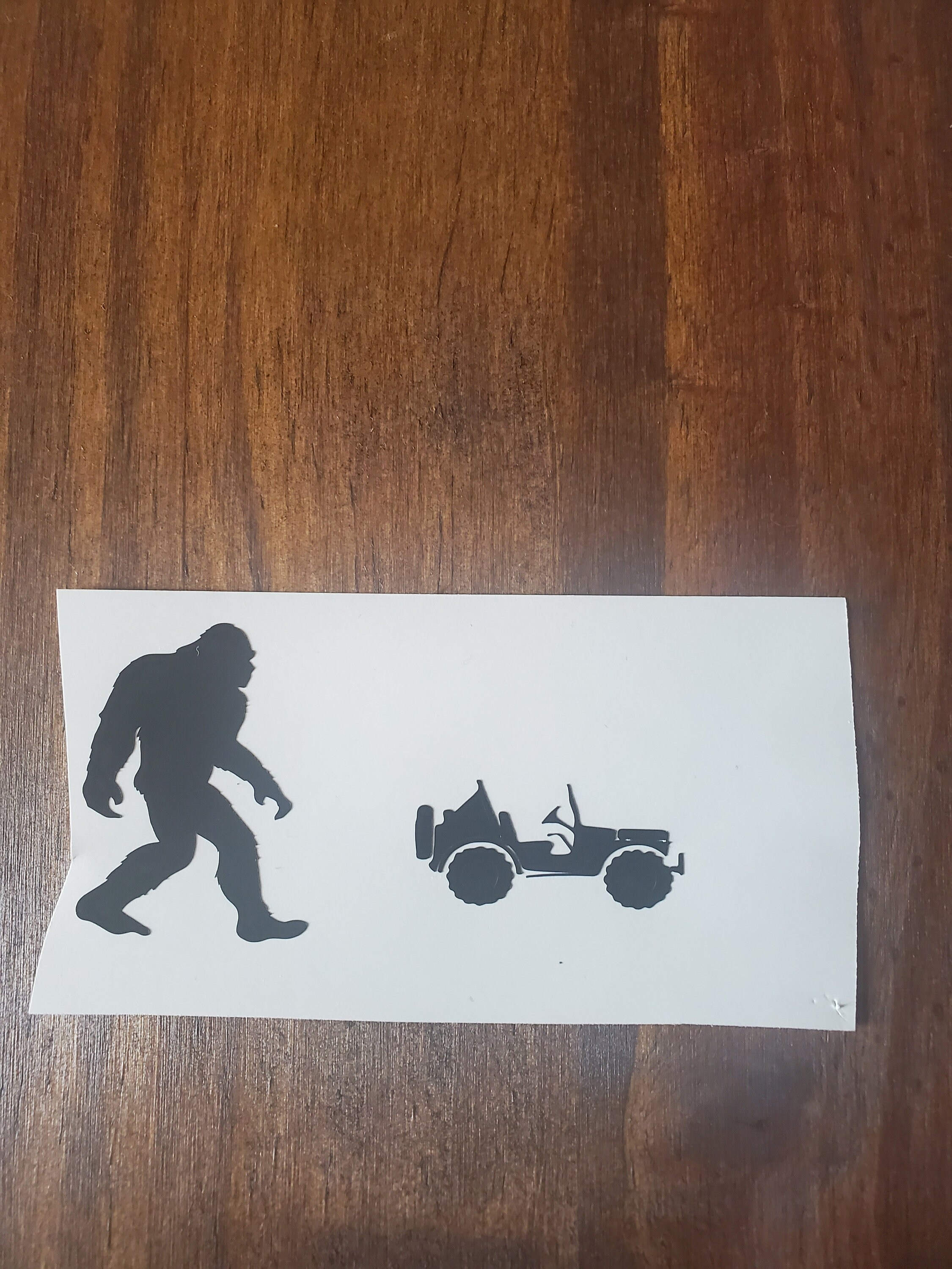 Bigfoot with Jeep decal for windshield | Etsy