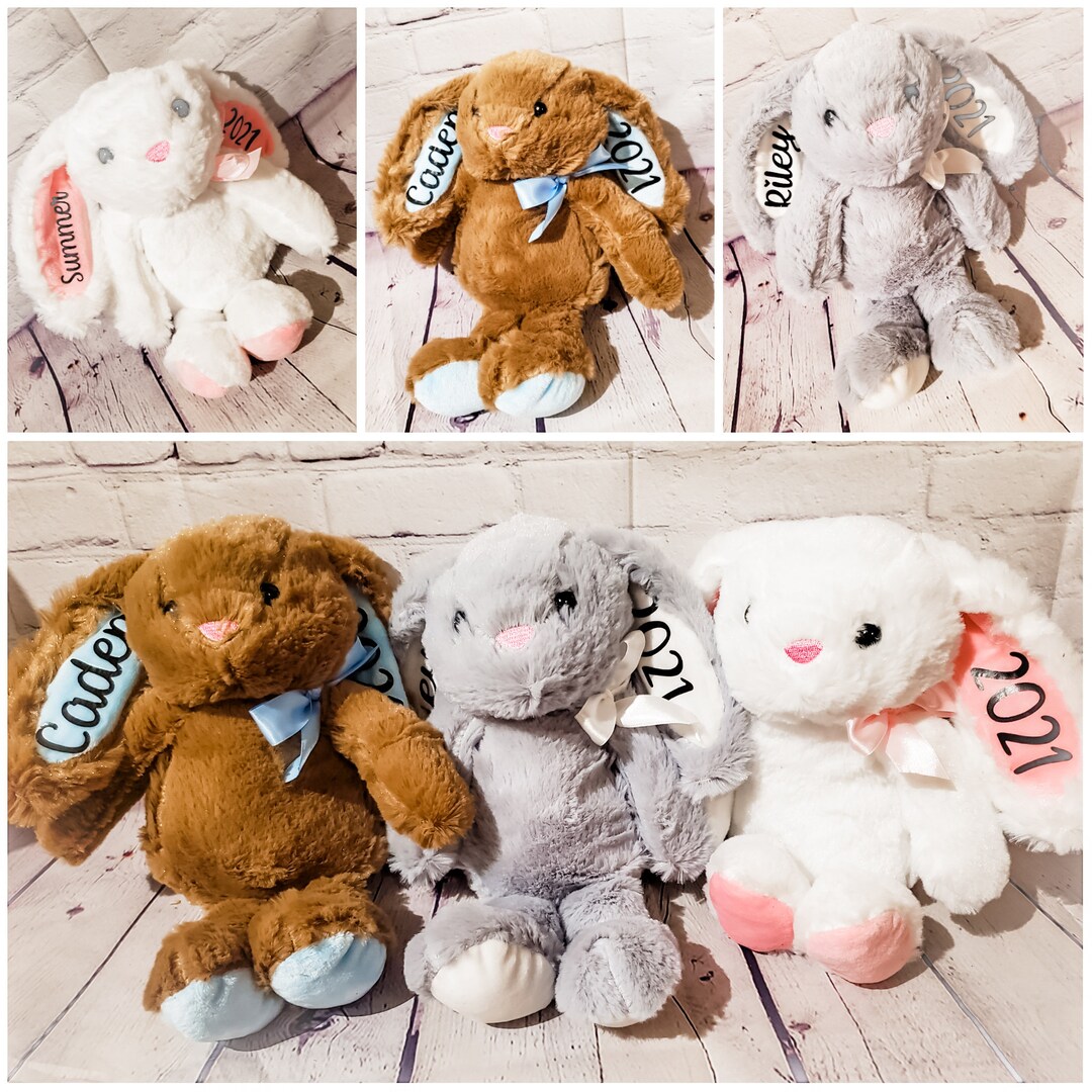 Personalized Easter Bunny Stuffed Animal - Etsy