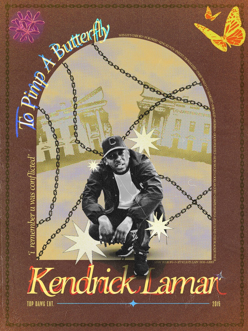 Kendrick Lamar to Pimp A Butterfly Fan Made Poster - Etsy