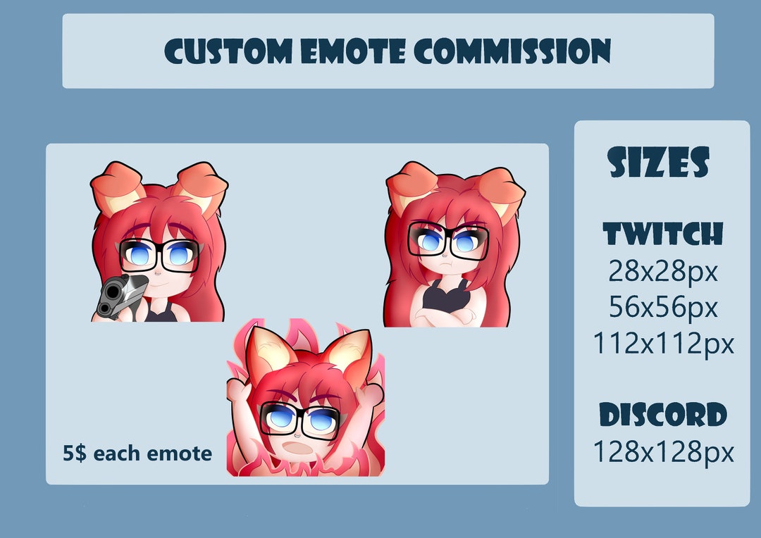 Custom Twitch Emotes Emojis Stickers Pack para Twitch - Etsy España