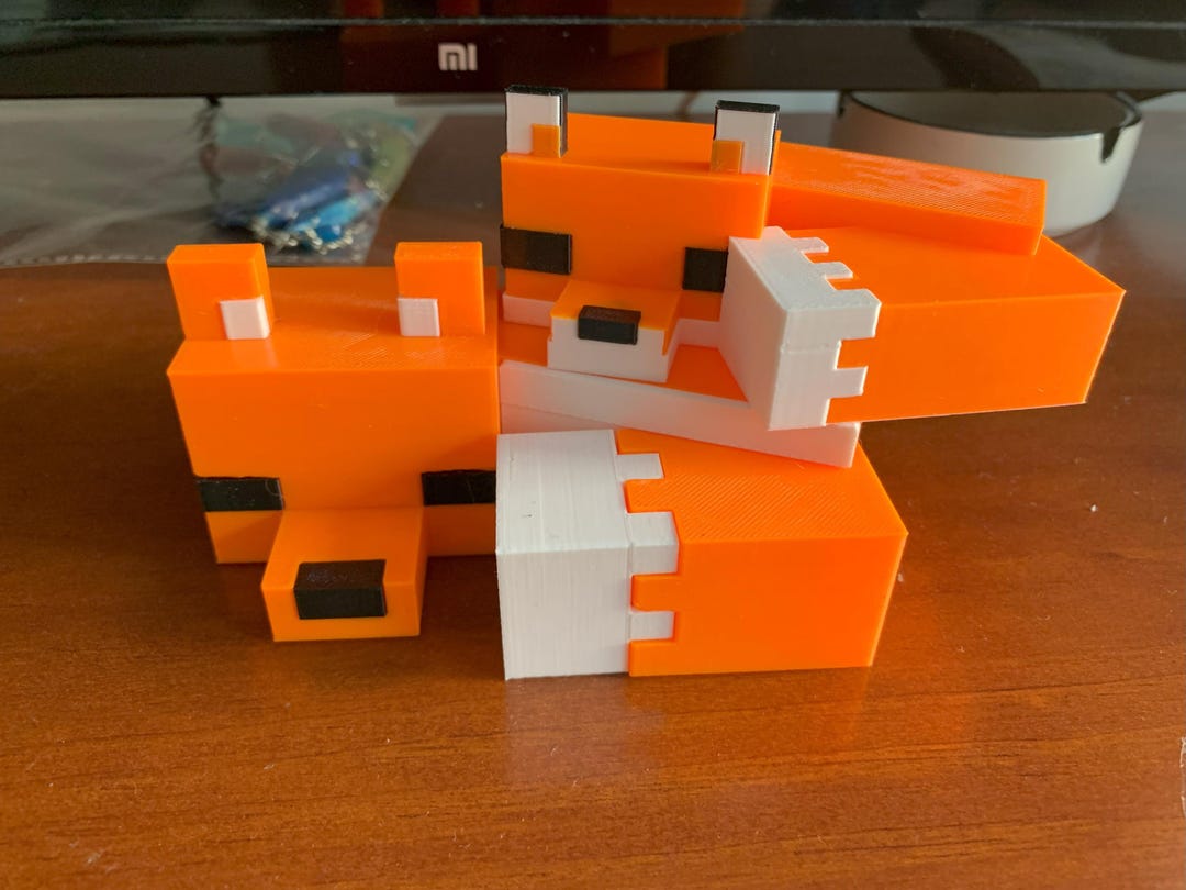 Minecraft Fox Sleeping 3D / Minecraft 3D / Minecraft - Etsy